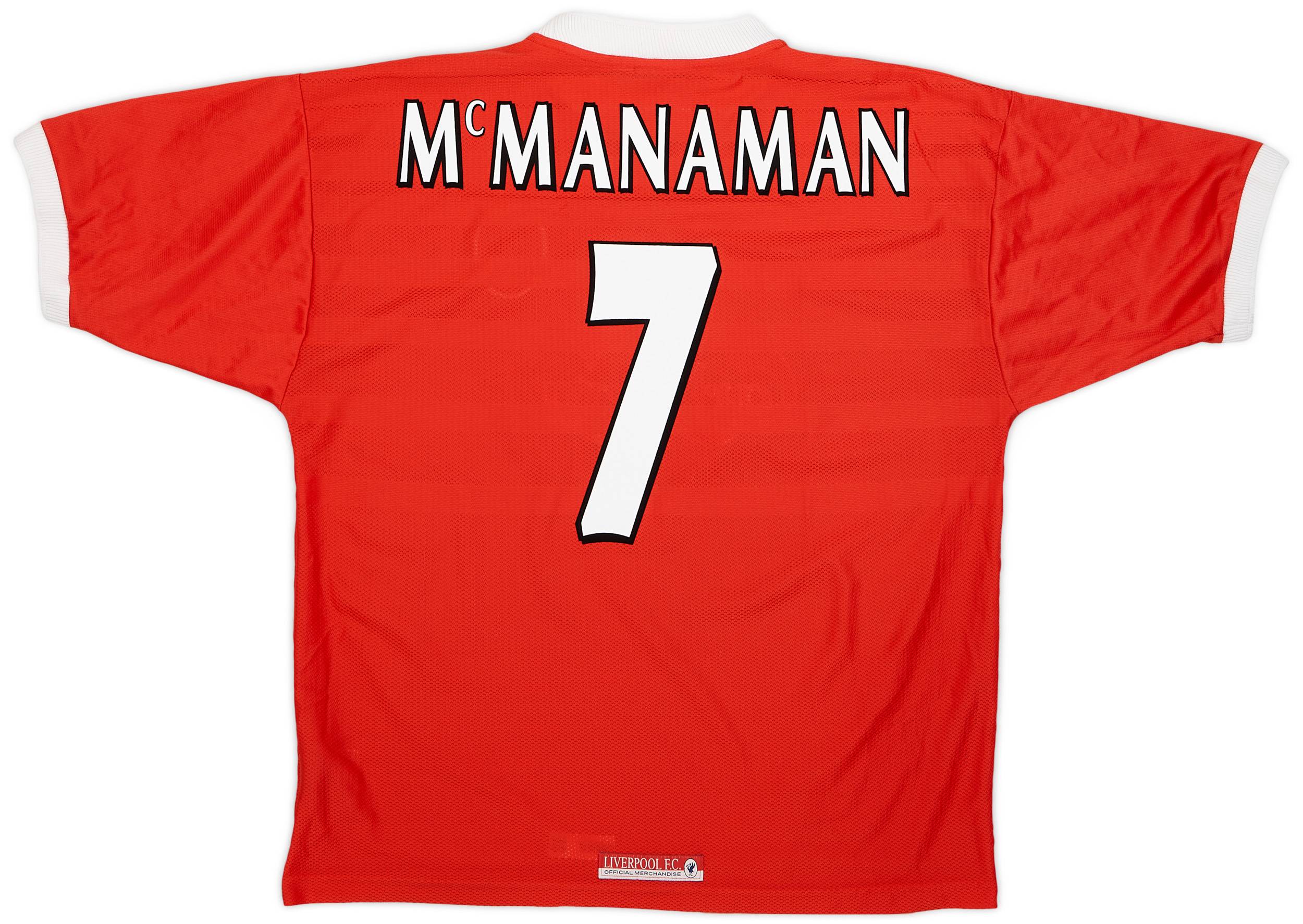 1998-00 Liverpool Home Shirt McManaman #7 - 8/10 - (XL)