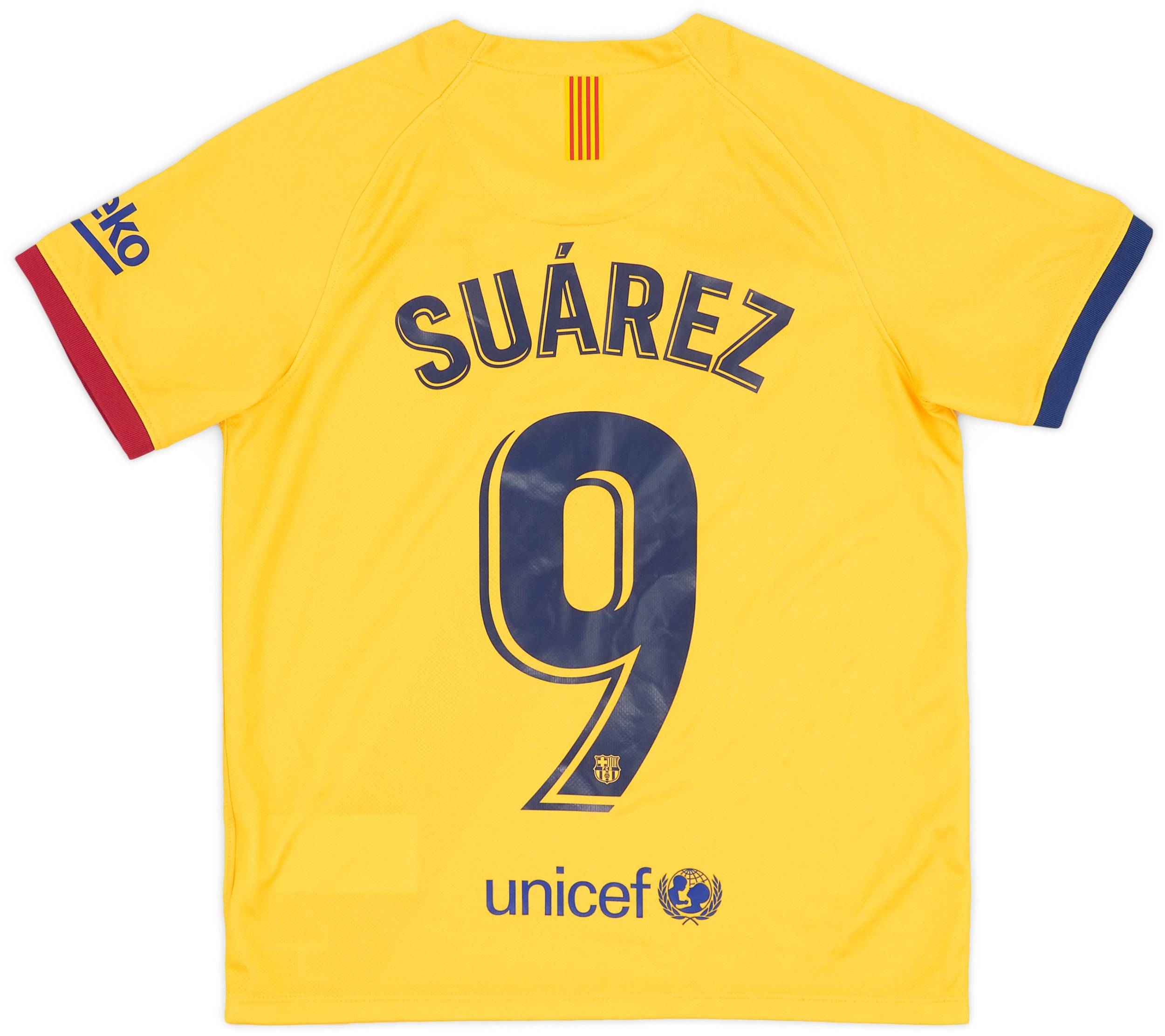 2019-20 Barcelona Away Shirt Suarez #9 - 8/10 - (S.Boys)