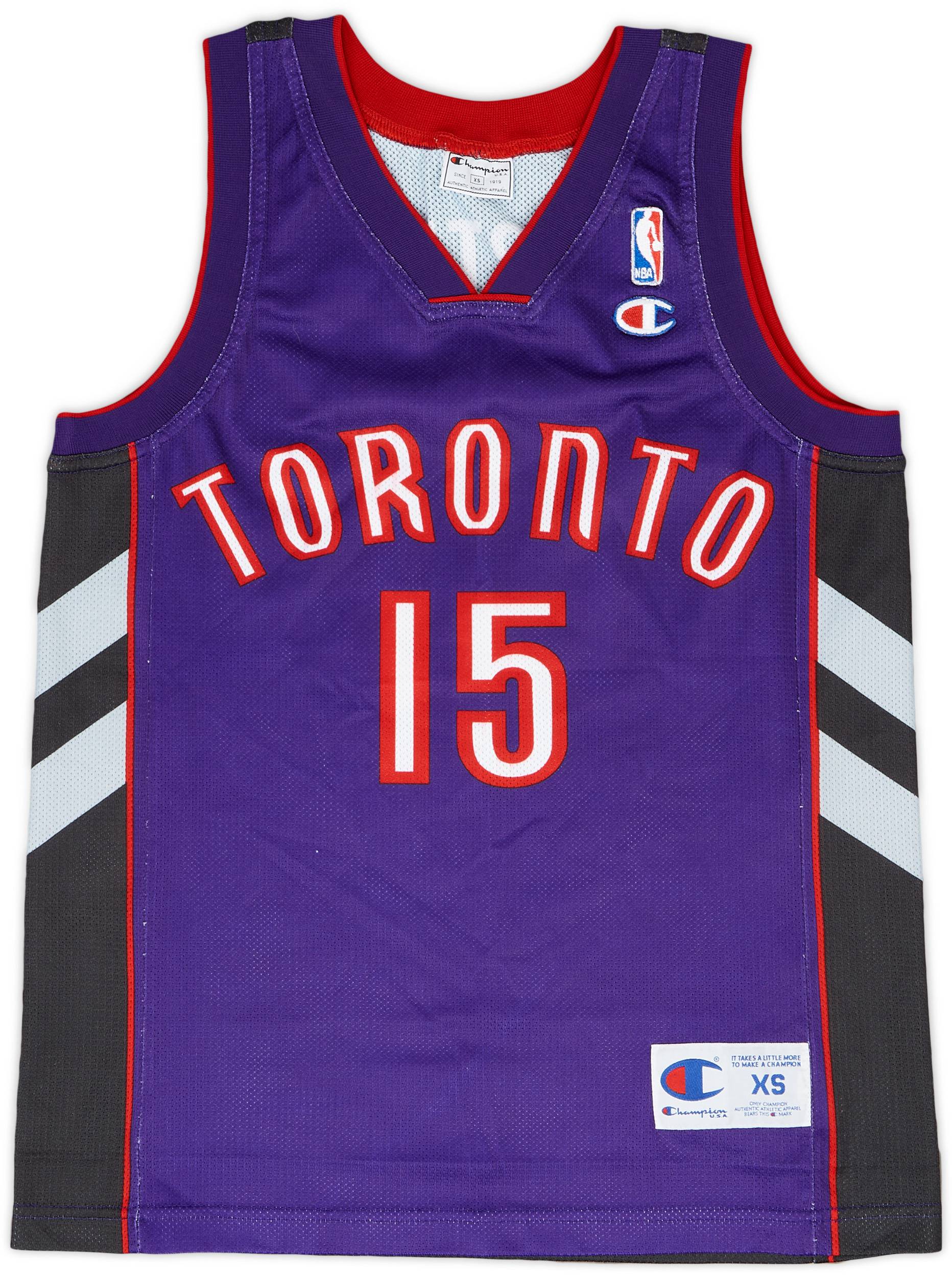 1999-03 Toronto Raptors Carter #15 Champion Away Jersey - 9/10 - (XS)