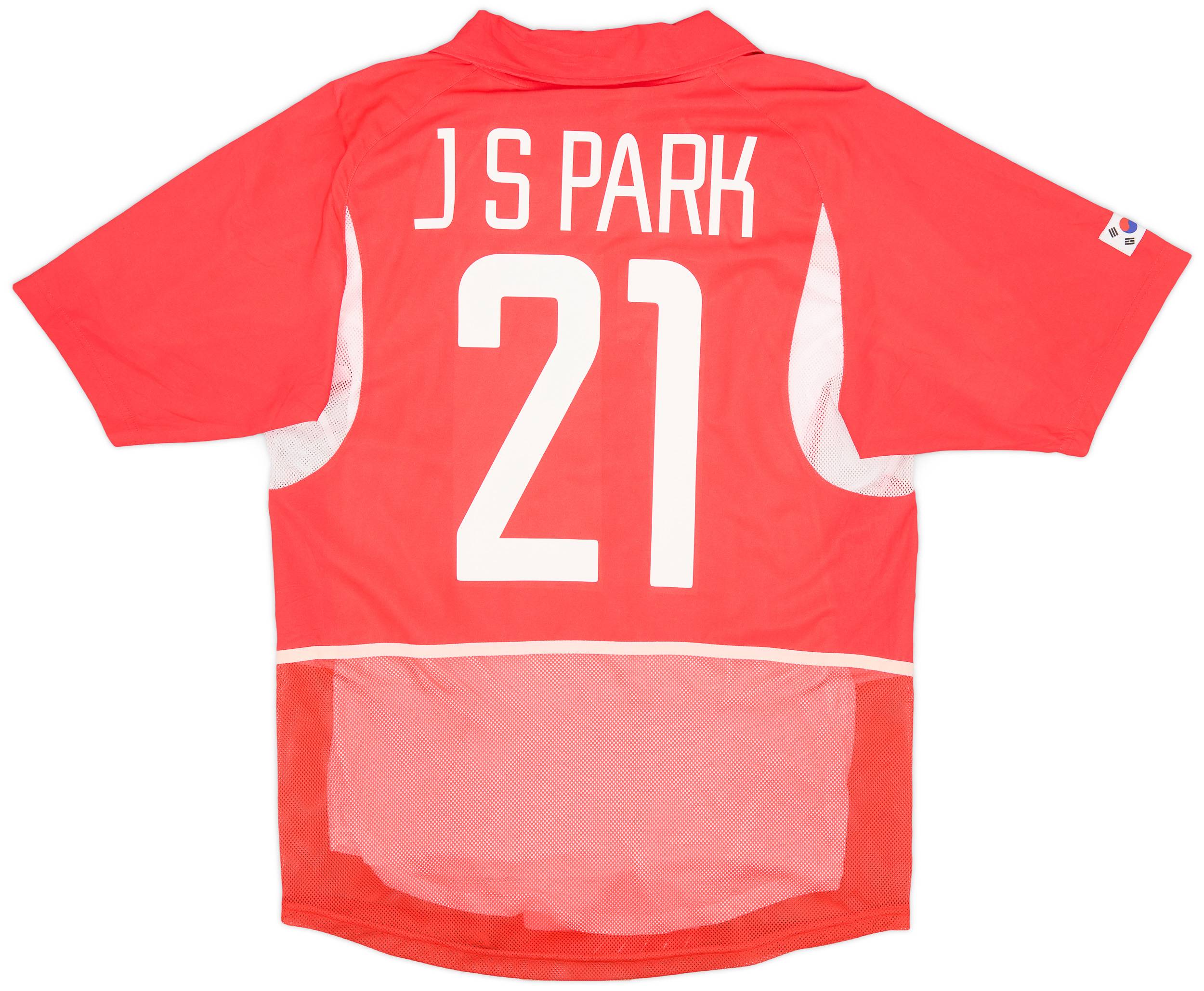 2002-03 South Korea Player Issue Home Shirt J.S.Park #21 - 9/10 - (S) 2002-03 South Korea Player Issue Home Shirt J.S.Park #21 - 9/10 - (S)
