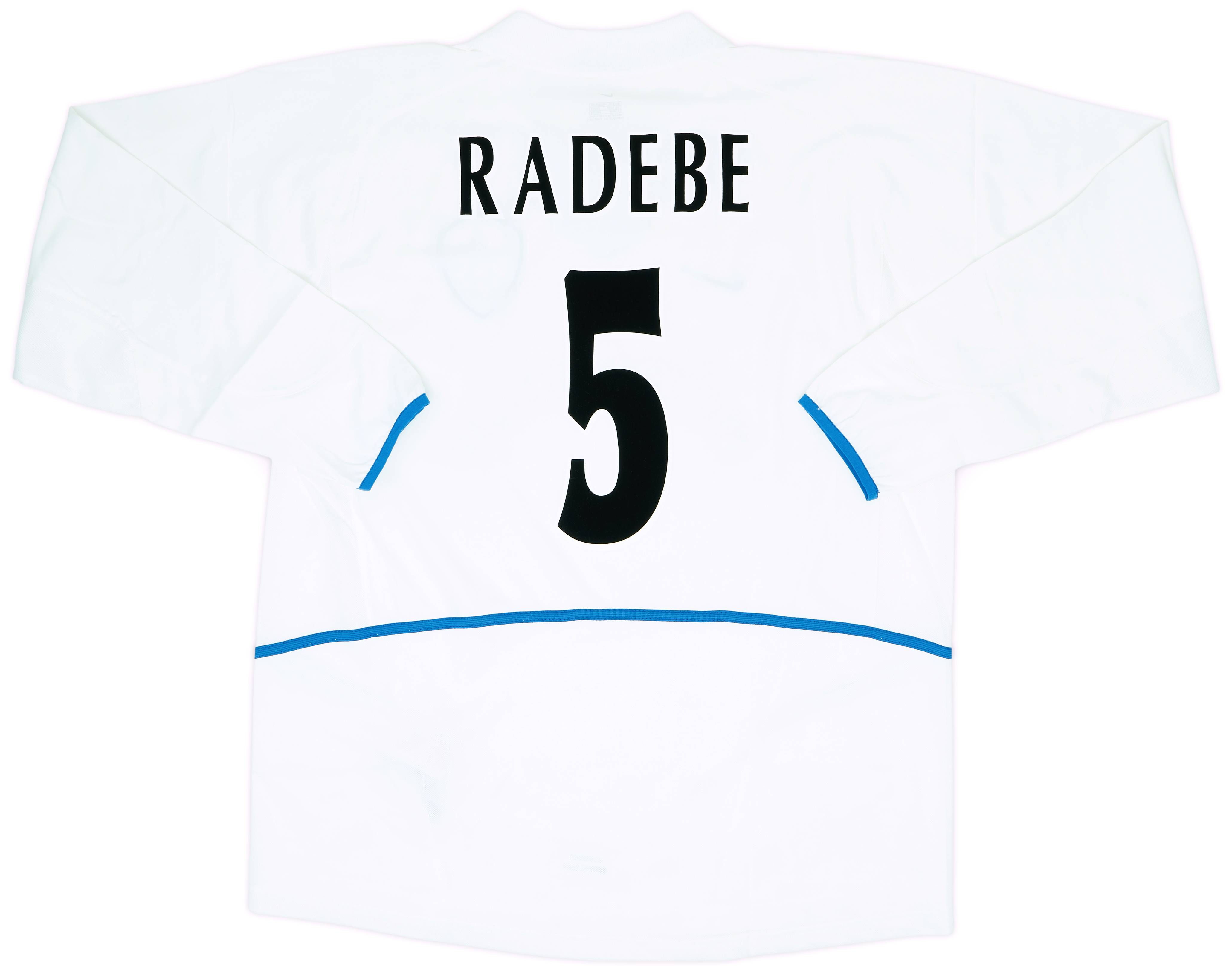 2002-03 Leeds United Home L/S Shirt Radebe #5 - 7/10 - (XL)