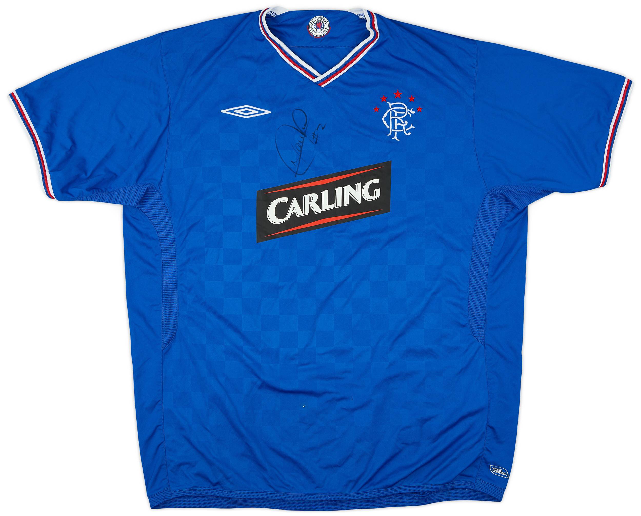 2009-10 Rangers Signed Home Shirt - 8/10 - (XXL)