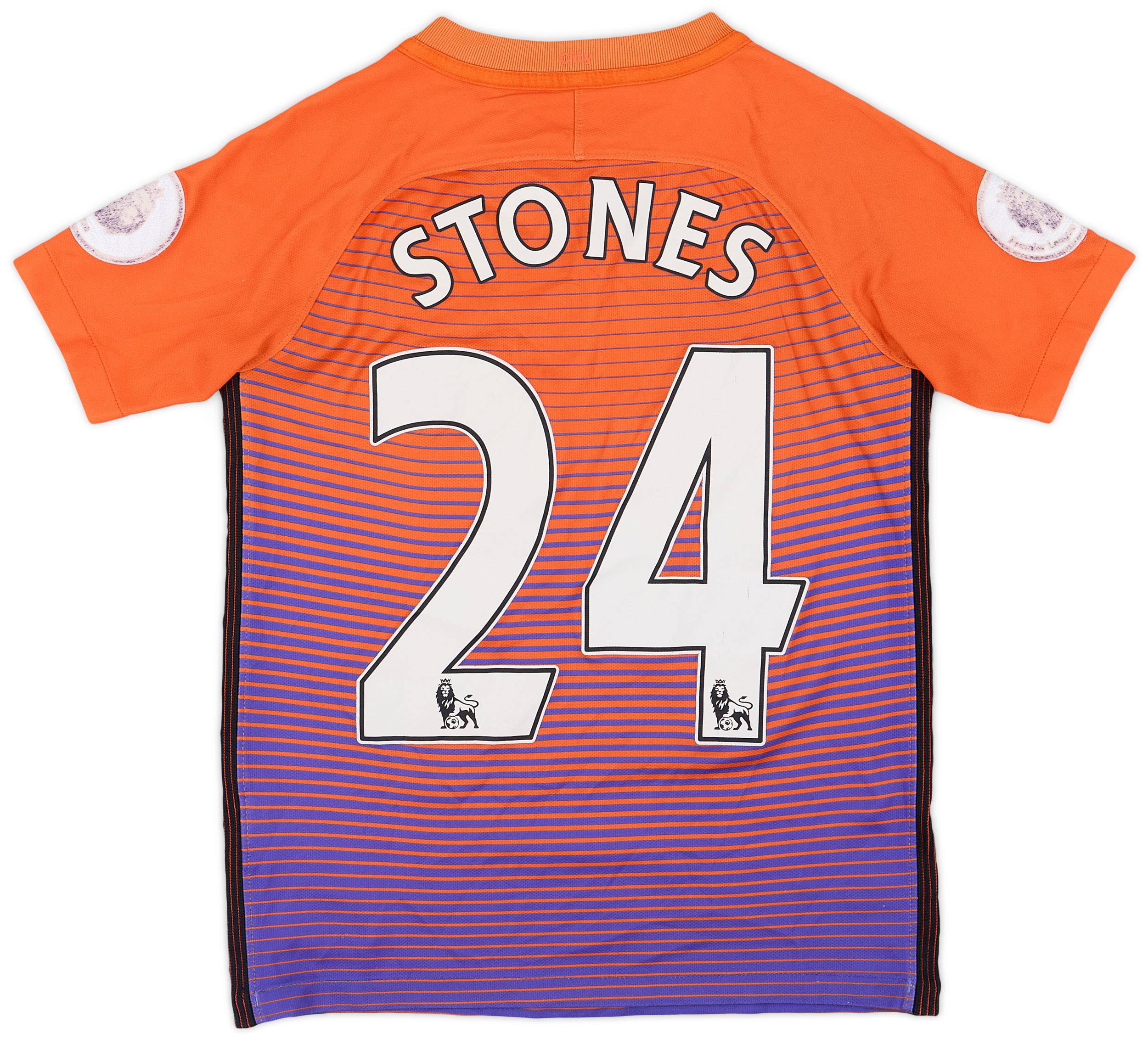 2016-17 Manchester City Third Shirt Stones #24 - 6/10 - (M.Boys)