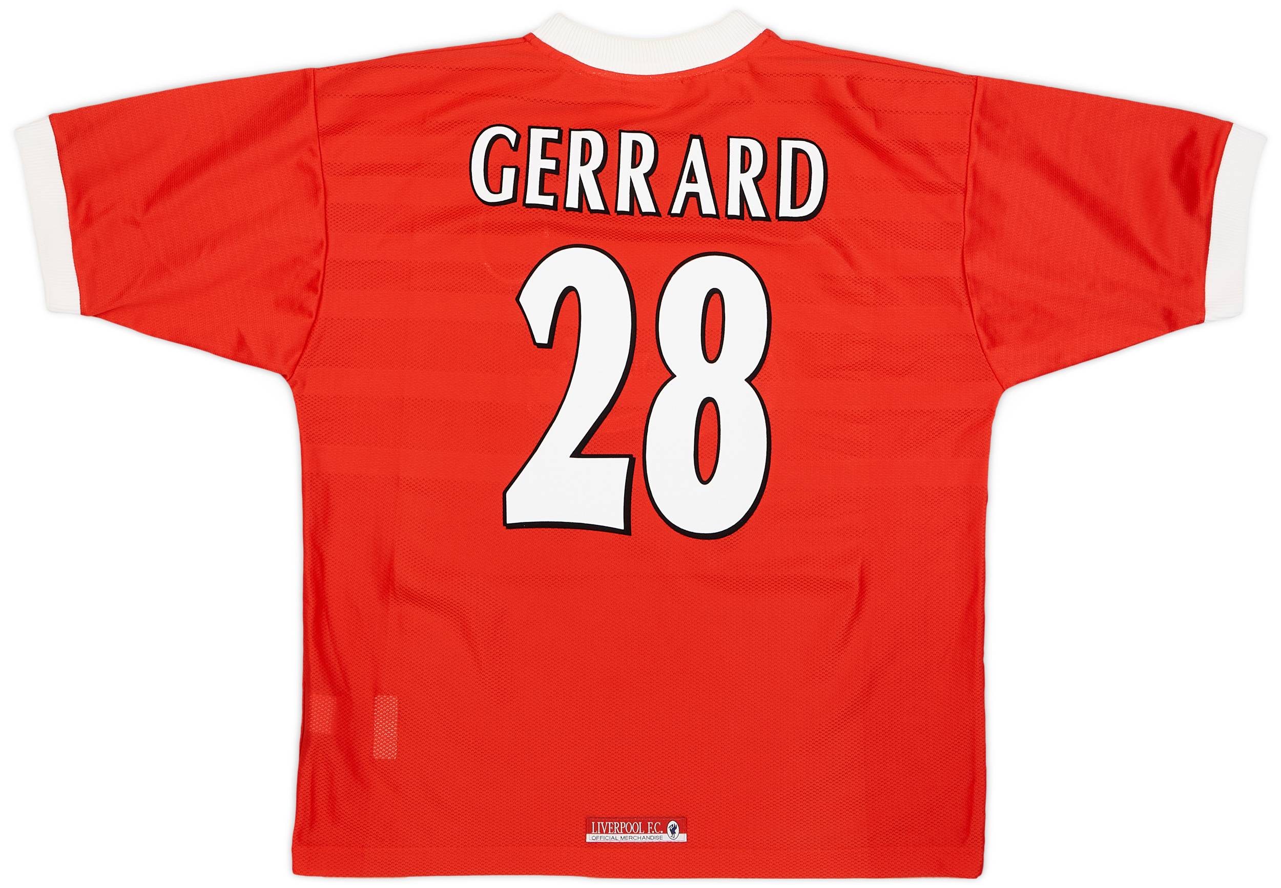 1998-00 Liverpool Home Shirt Gerrard #28 - 9/10 - (L)