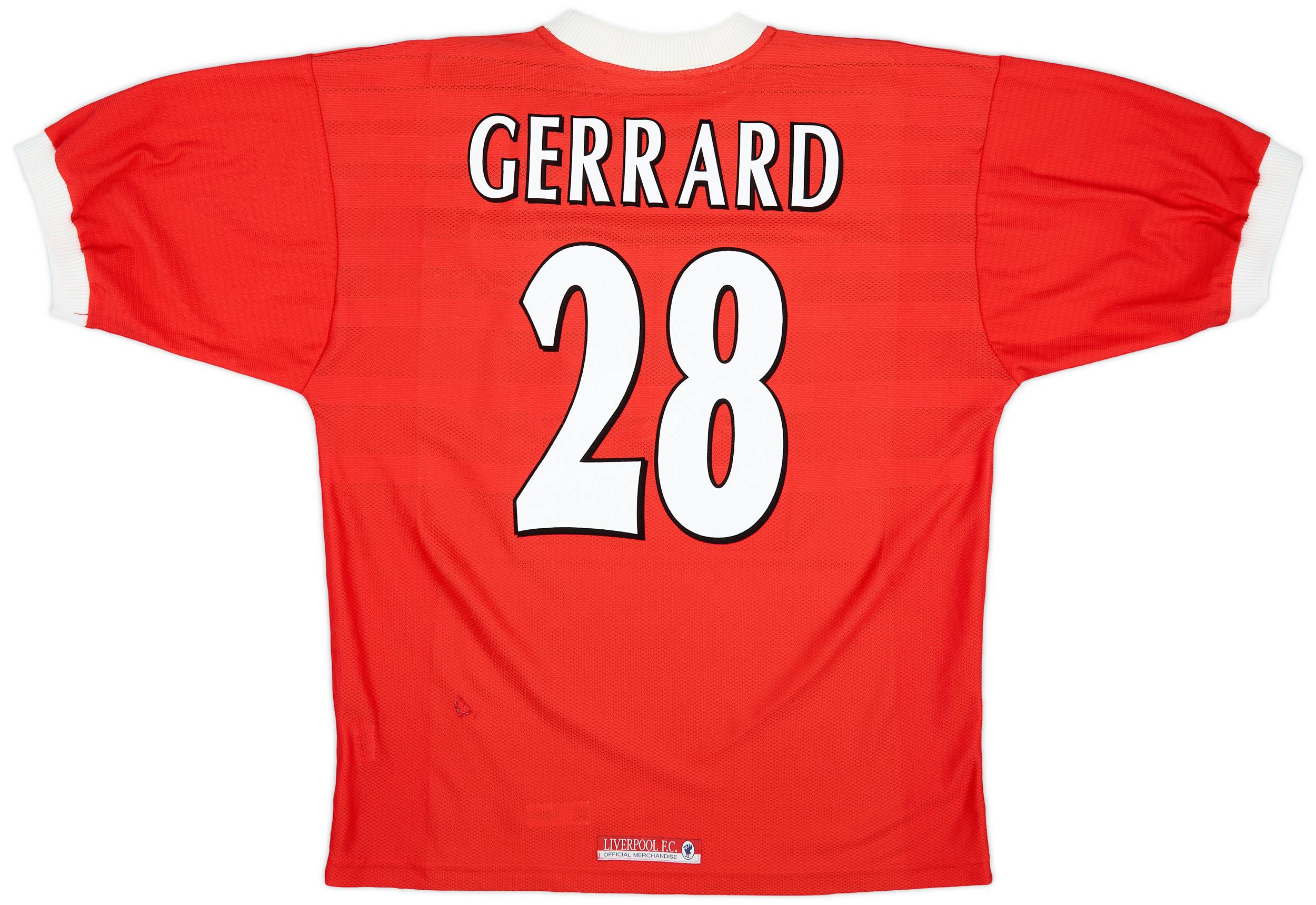 1998-00 Liverpool Home Shirt Gerrard #28 - 5/10 - (L)
