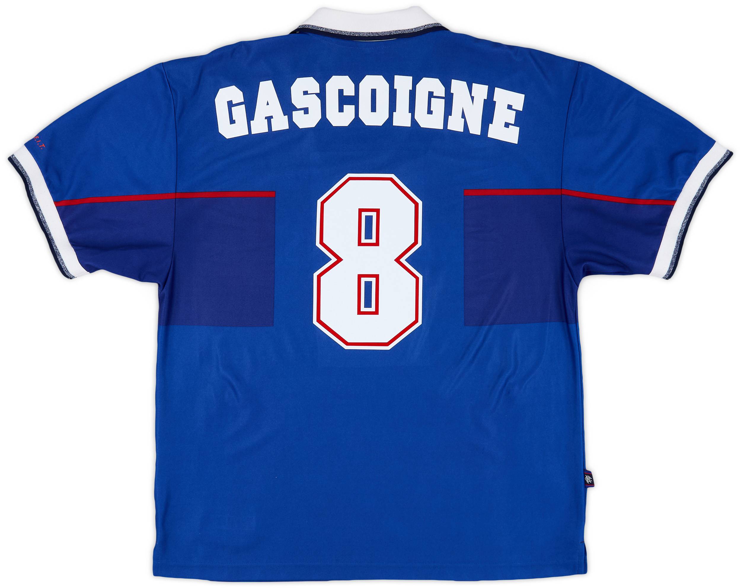 1997-99 Rangers Home Shirt Gascoigne #8 - 8/10 - (XL)