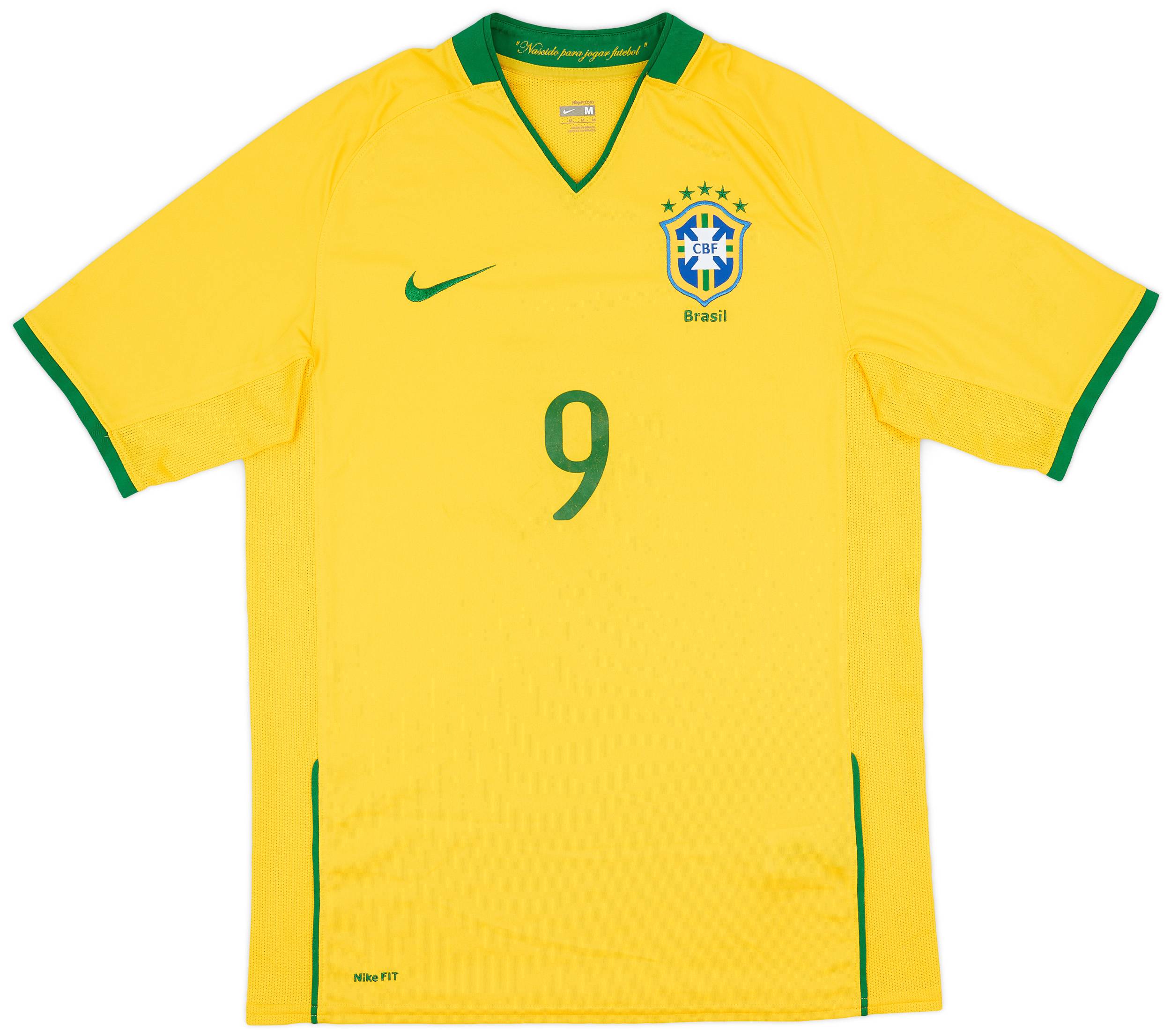 2008-10 Brazil Home Shirt #9 - 5/10 - (M)