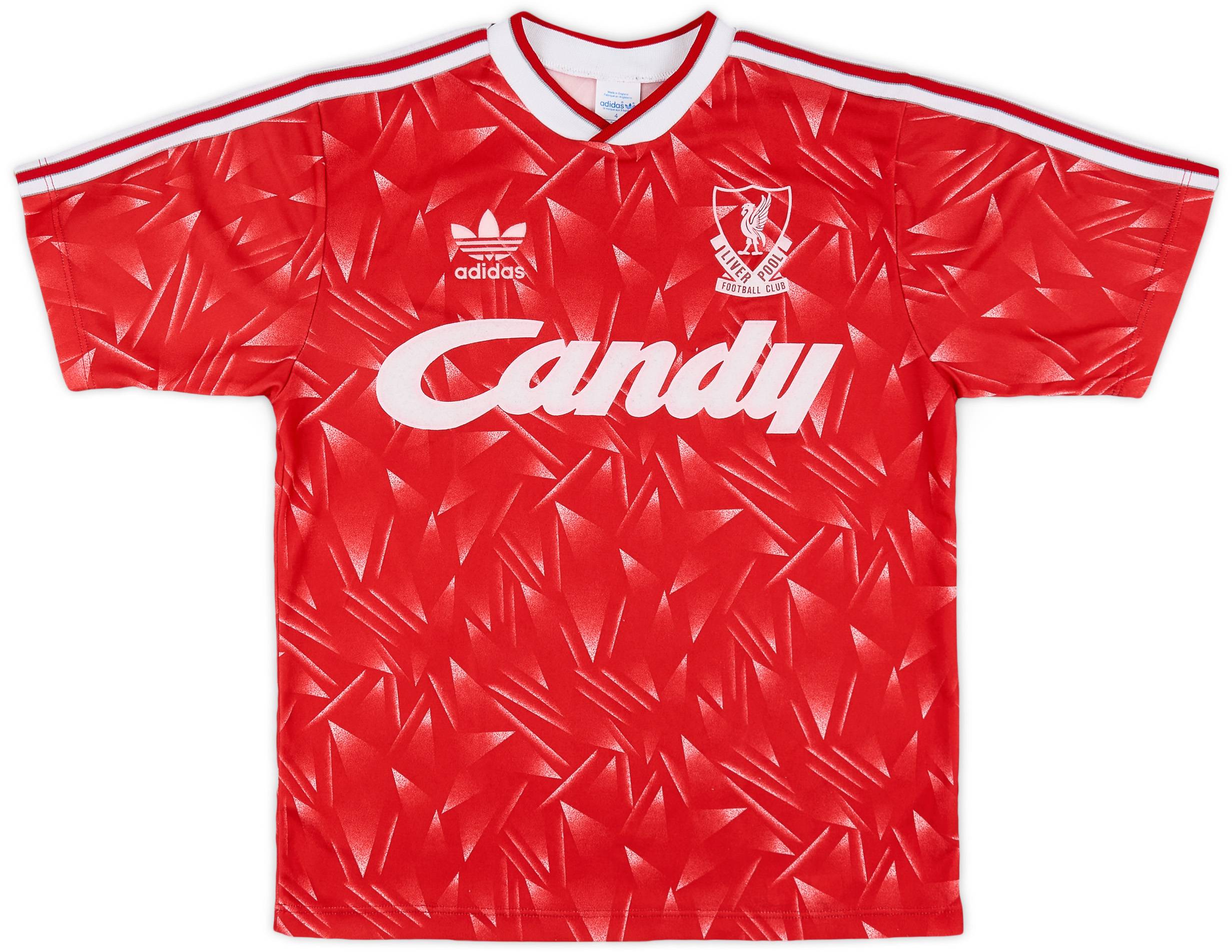 1989-91 Liverpool Home Shirt - 8/10 - (M)