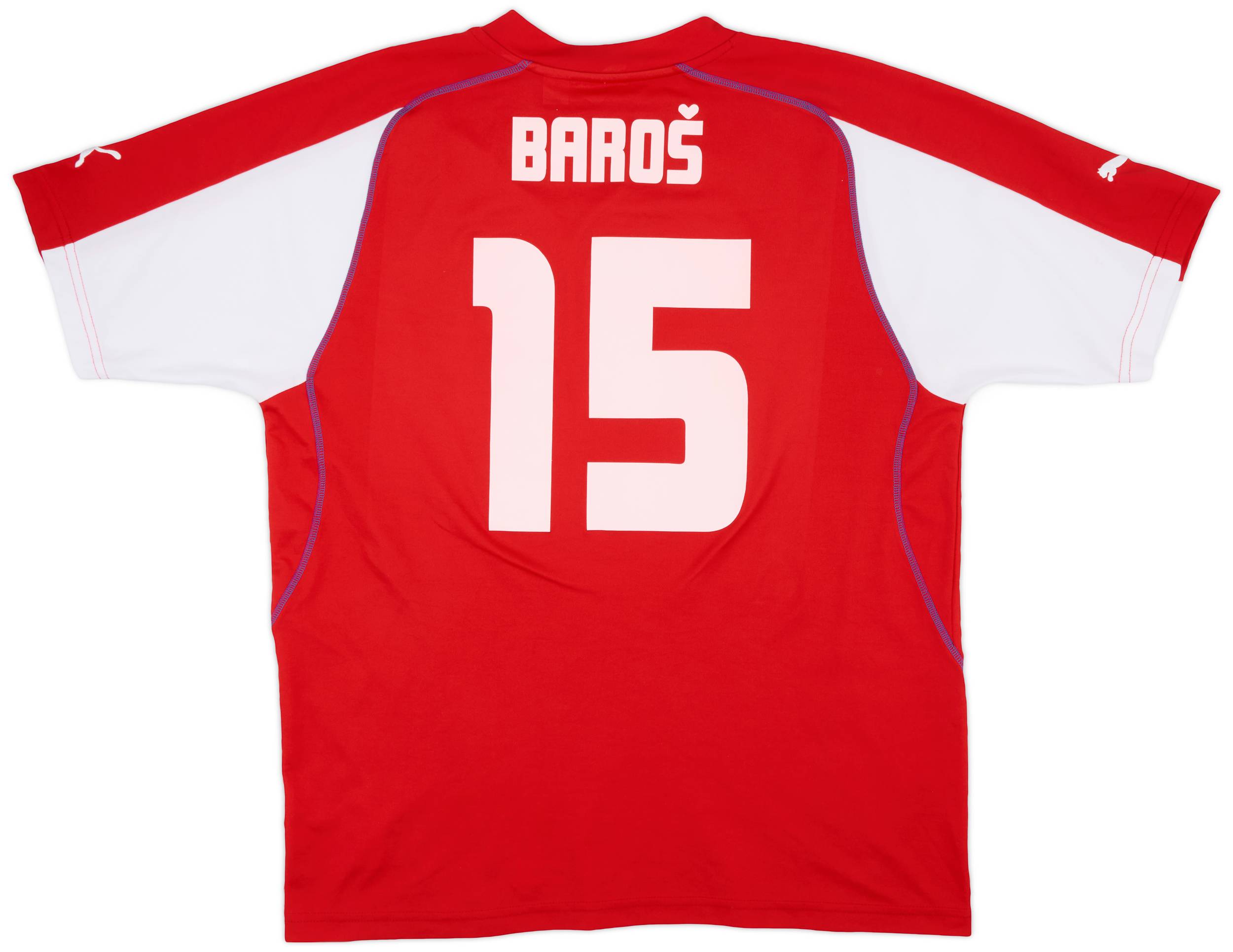 2004-05 Czech Republic Basic Home Shirt Baroš #15 - 8/10 - (XL)