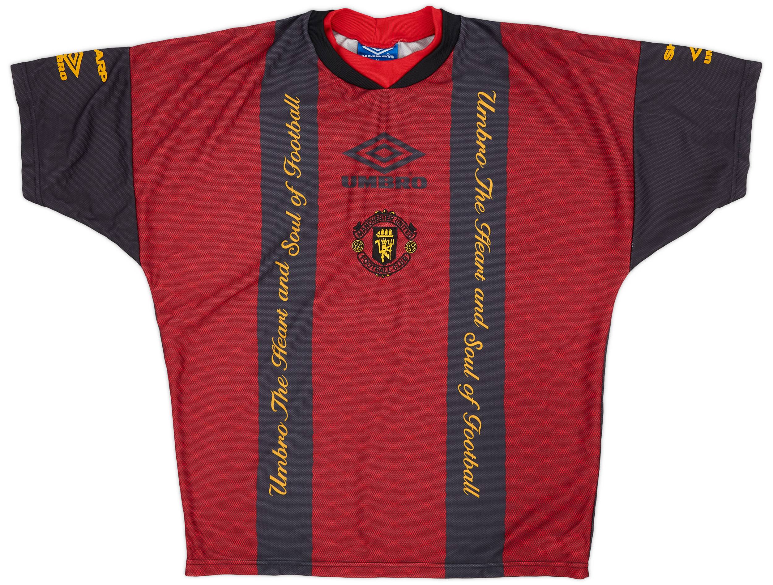 1994-96 Manchester United Umbro Training Shirt - 9/10 - (M)