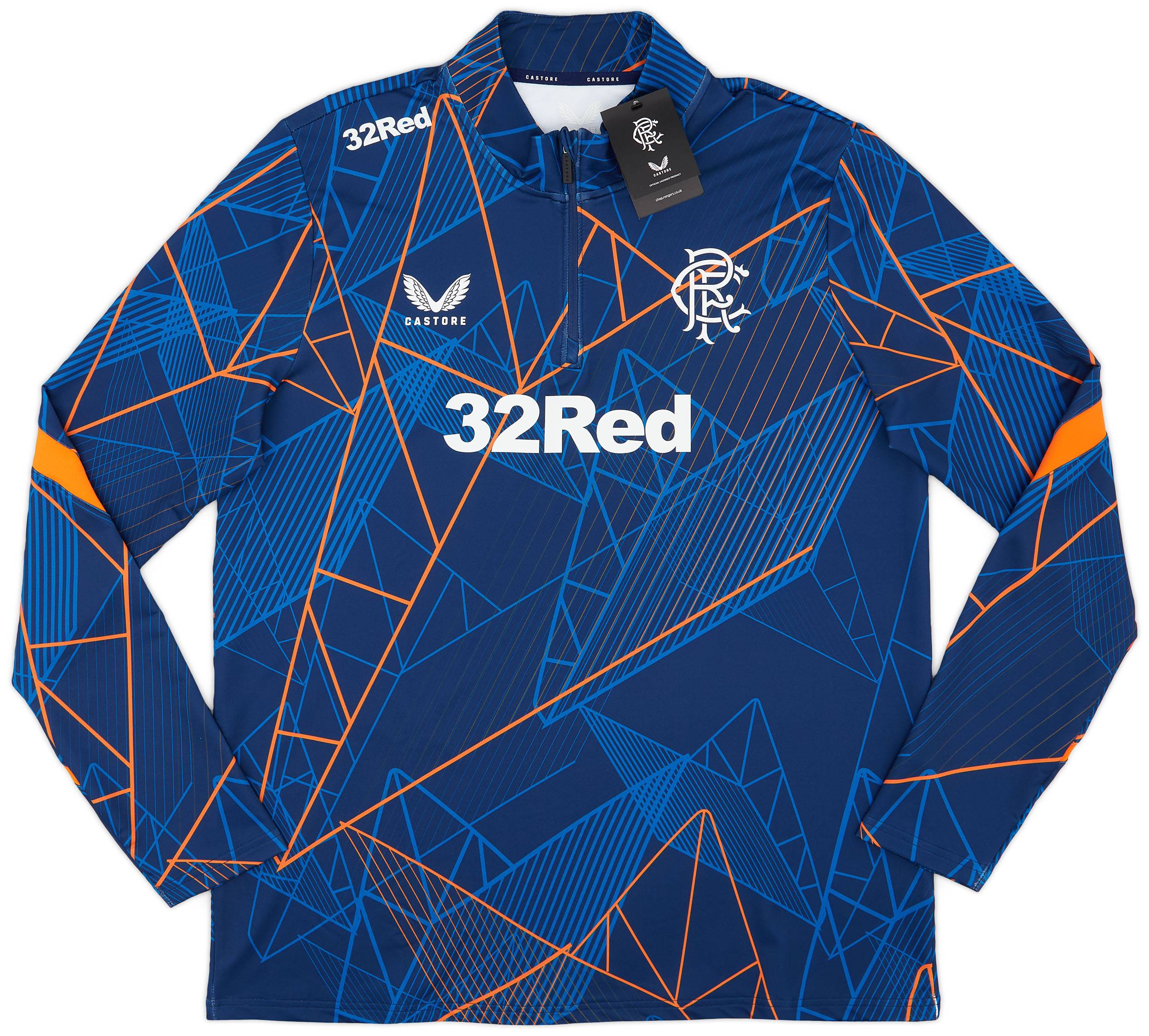2024-25 Rangers Castore Pre-Match 1/4 Zip Top