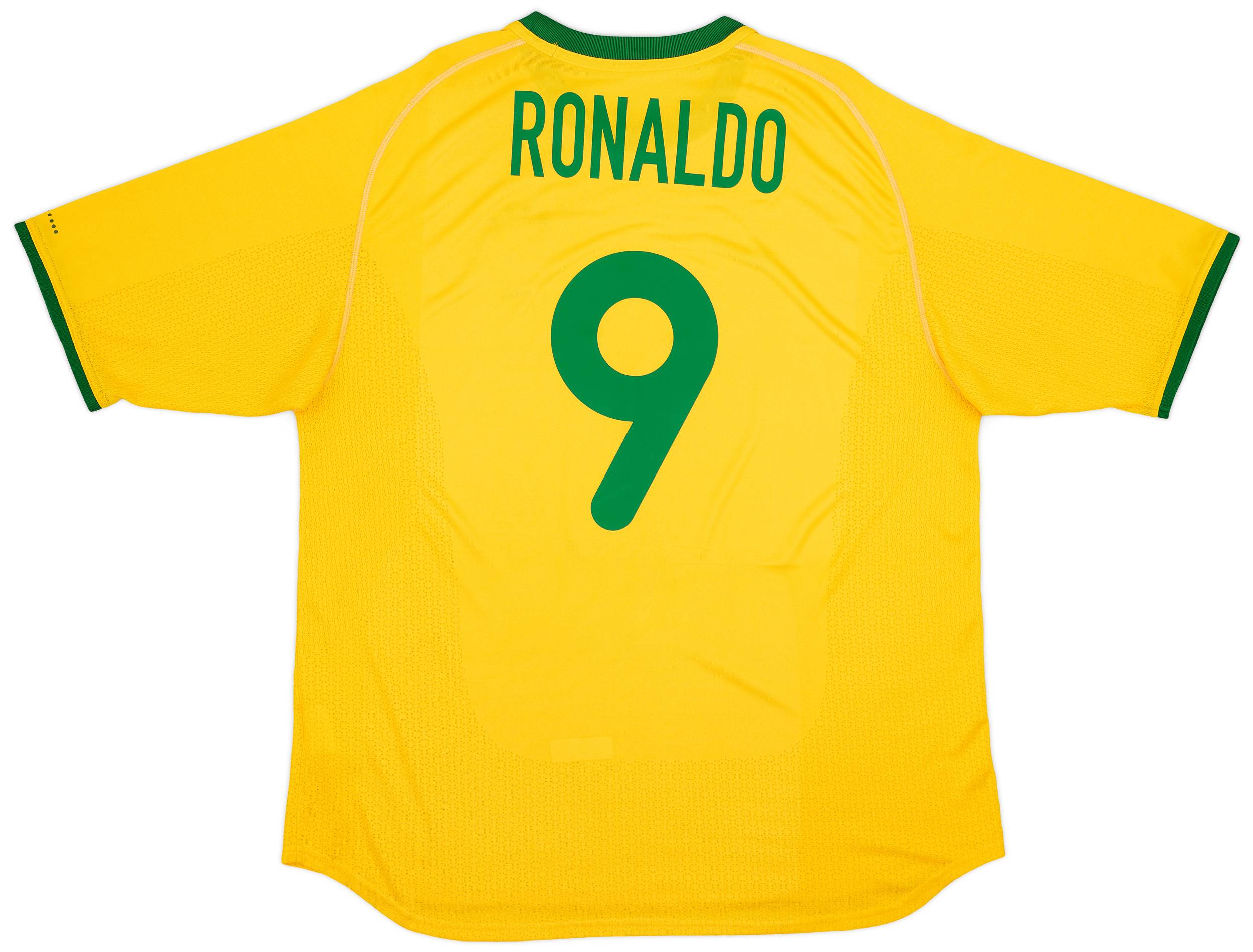2000-02 Brazil Home Shirt Ronaldo #9 - 8/10 - (XL)