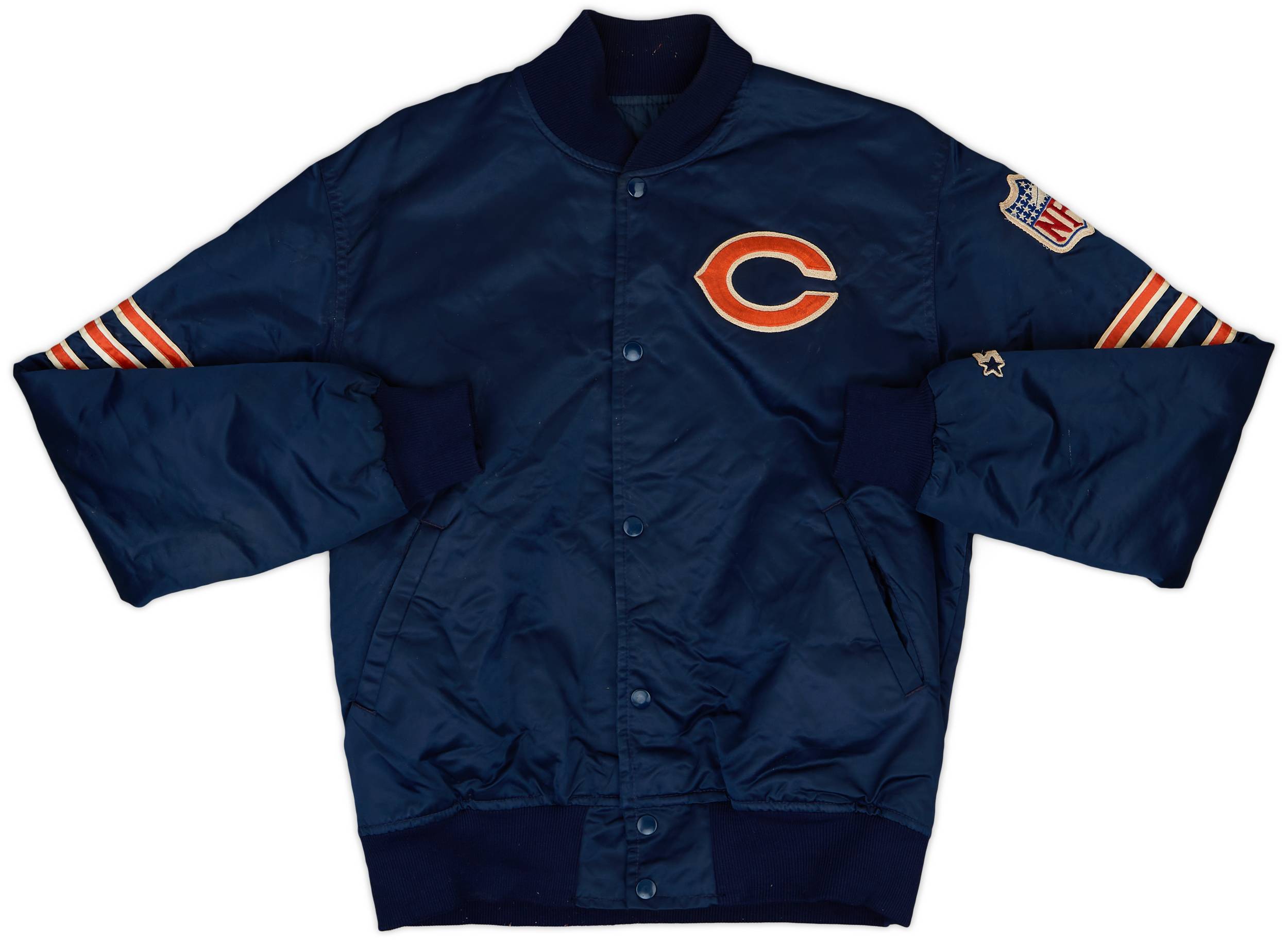 1980s Chicago Bears Starter Satin Varsity Jacket - 6/10 - (M)