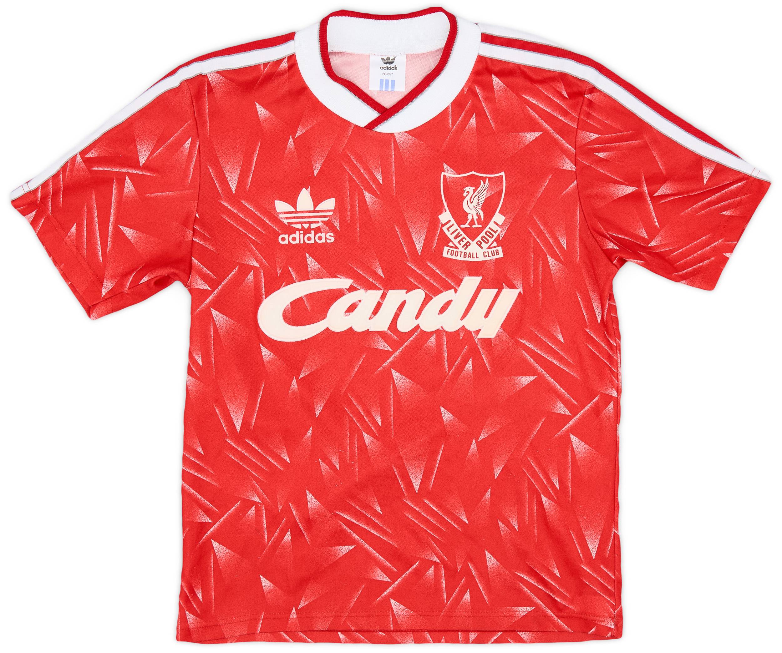 1989-91 Liverpool Home Shirt - 9/10 - (L.Boys)
