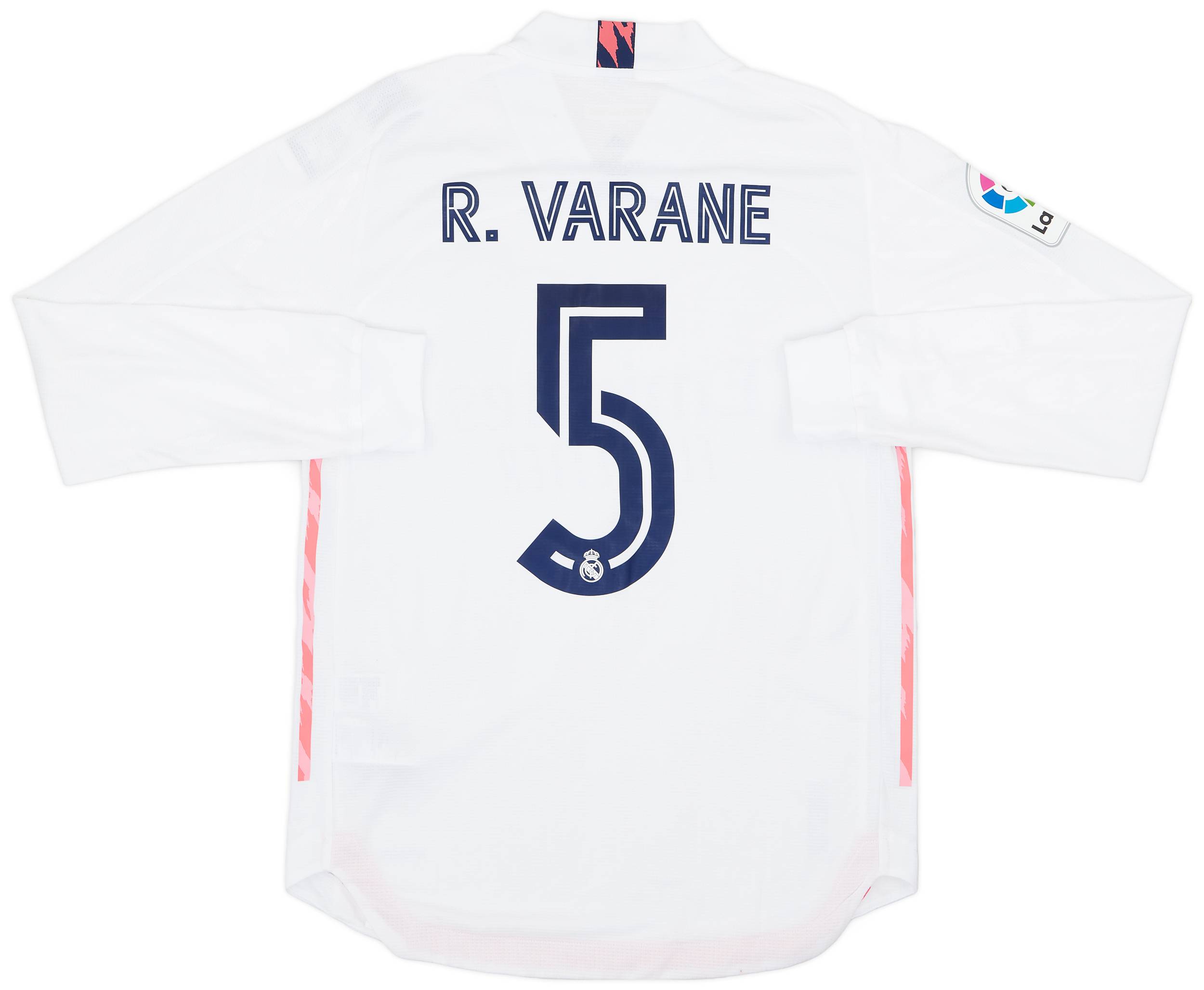 2020-21 Real Madrid Authentic Home L/S Shirt Varane #5 (M)