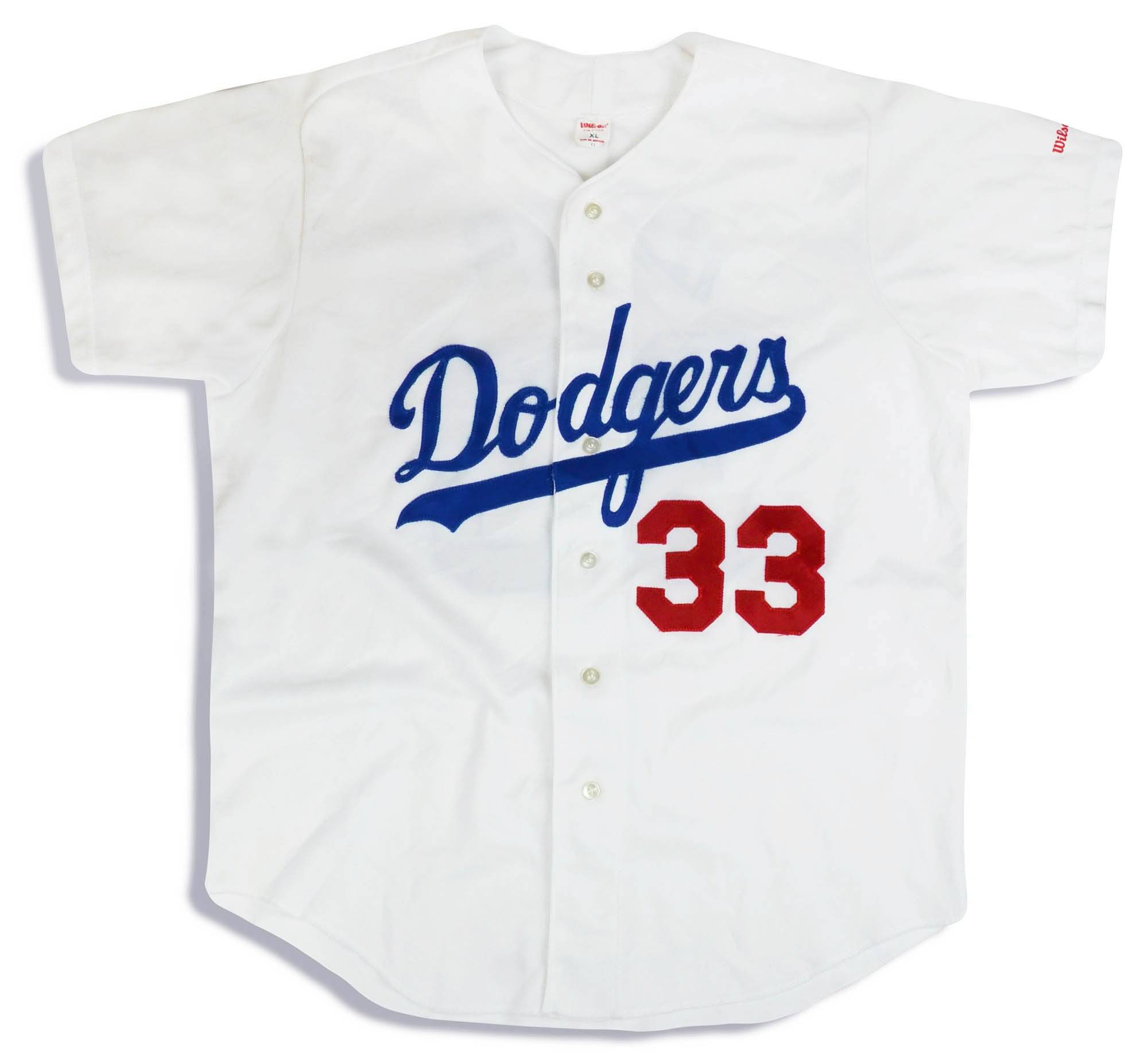1992-93 LA Dodgers Davis #33 Wilson Jersey (Home) XL