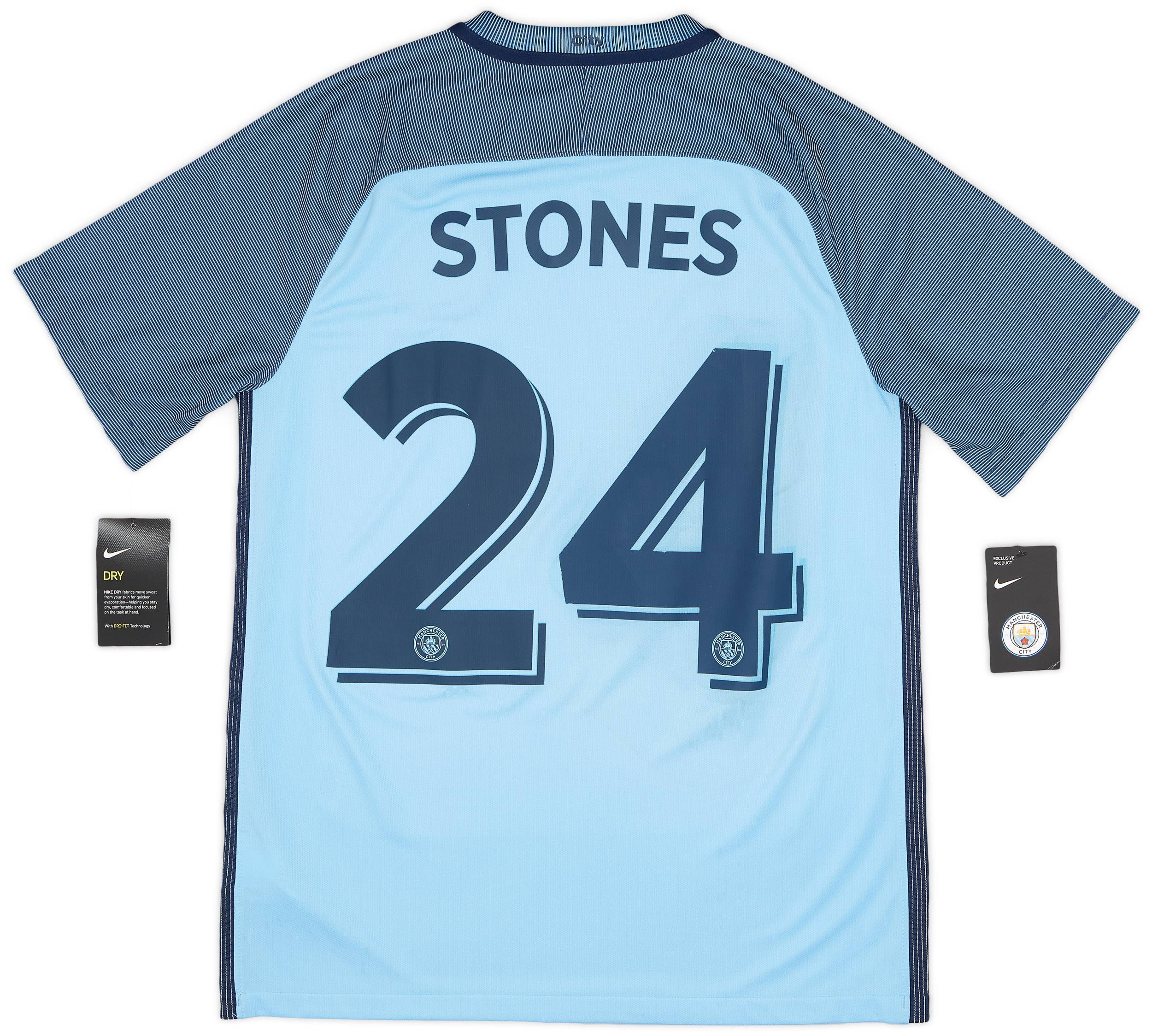 2016-17 Manchester City Home Shirt Stones #24 (M)
