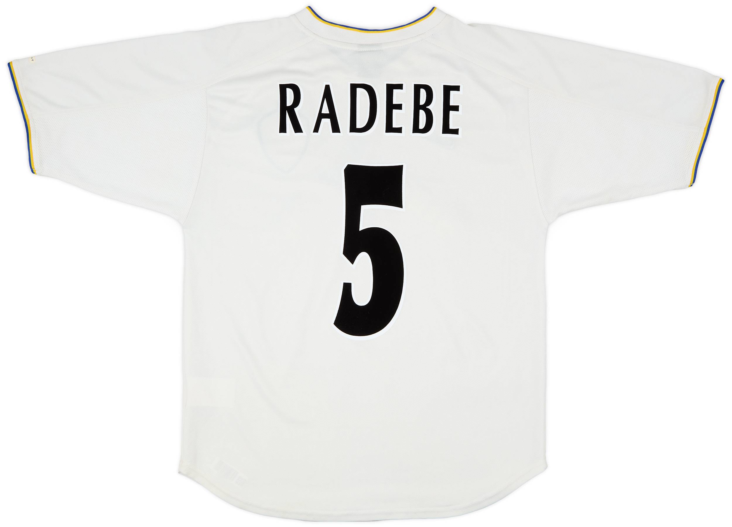 2000-02 Leeds United Home Shirt Radebe #5 - 8/10 - (S)