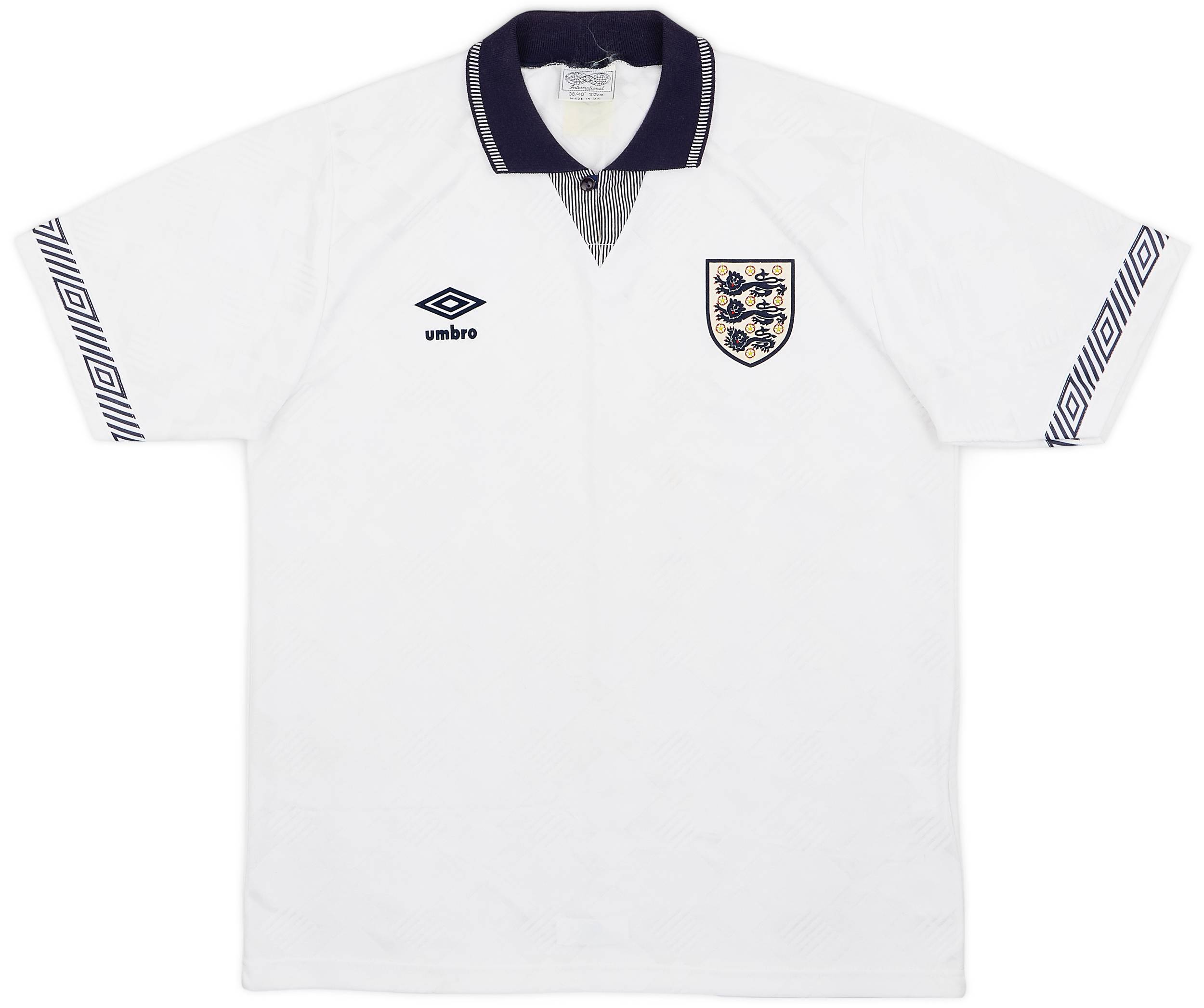 1990-92 England Home Shirt - 7/10 - (M)