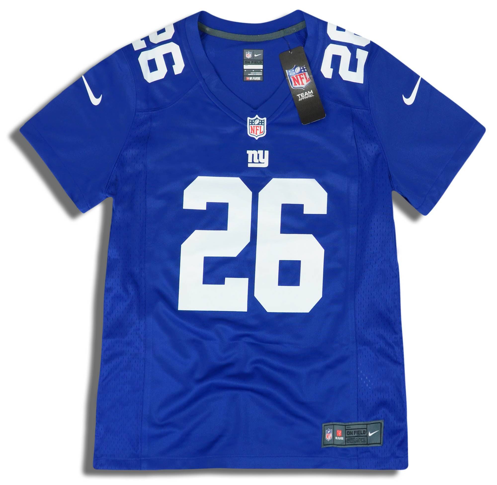 2018 New York Giants Barkley #26 Nike Game Jersey (Home) Womens (M) - W ...