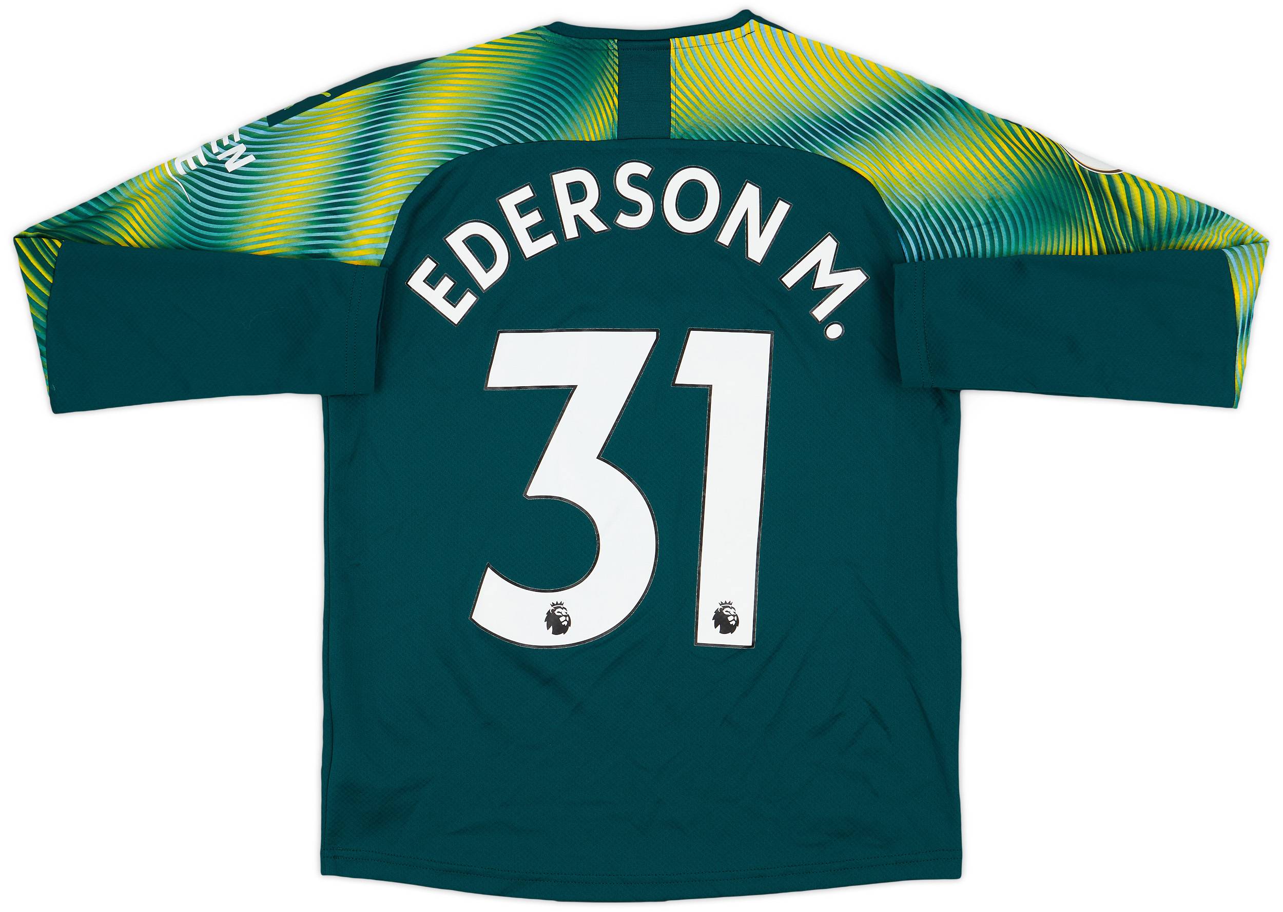 2019-20 Manchester City GK Shirt Ederson M. #31 - 9/10 - (L.Boys)