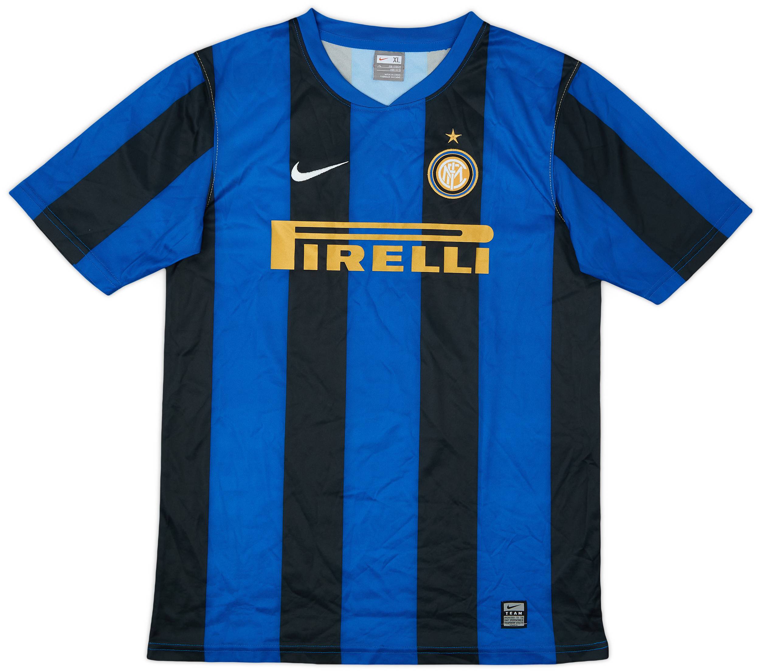 2008-09 Inter Milan Basic Home Shirt - 9/10 - (XL.Boys)