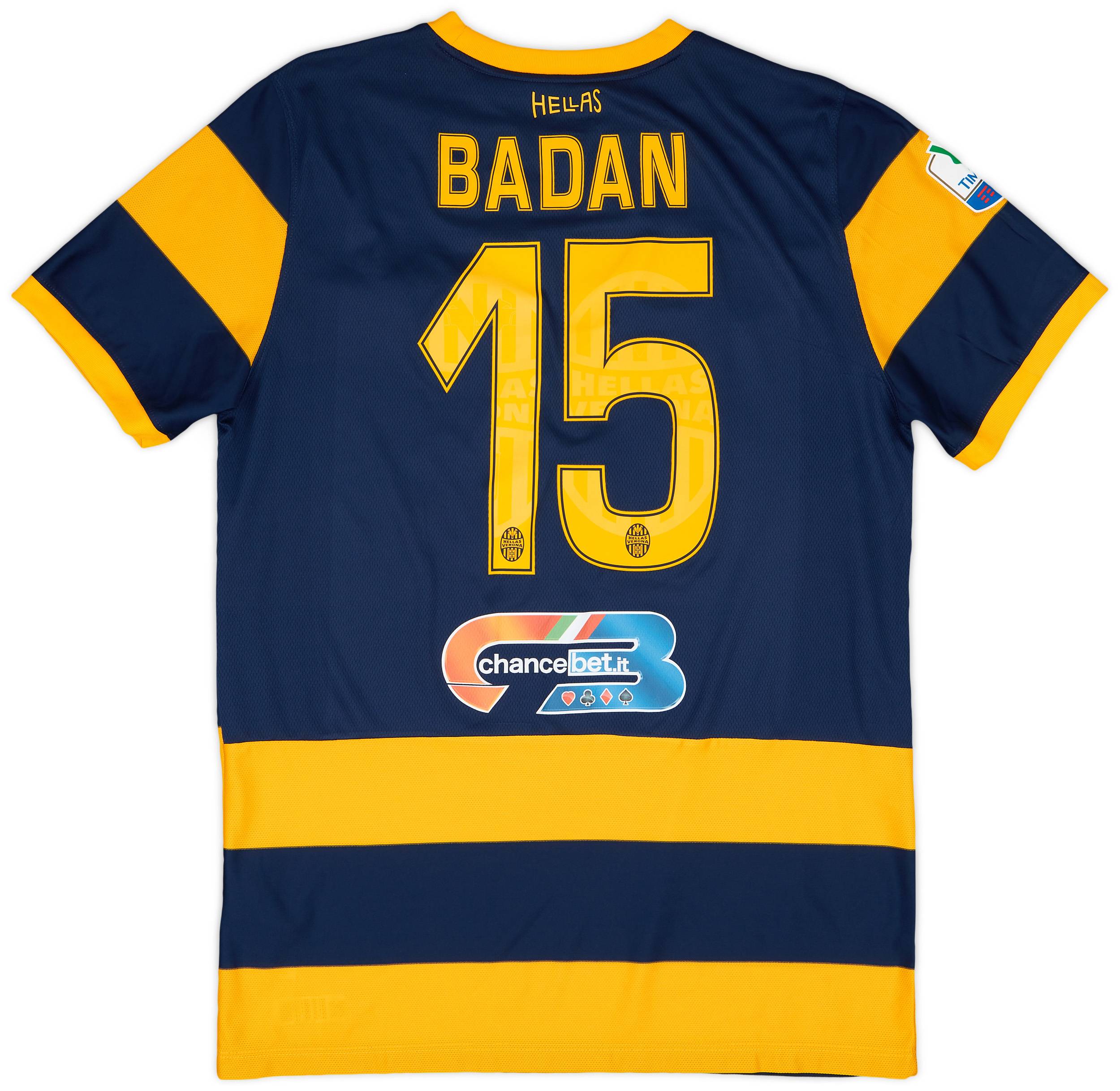2016-17 Hellas Verona Match Issue Home Shirt Badan #15