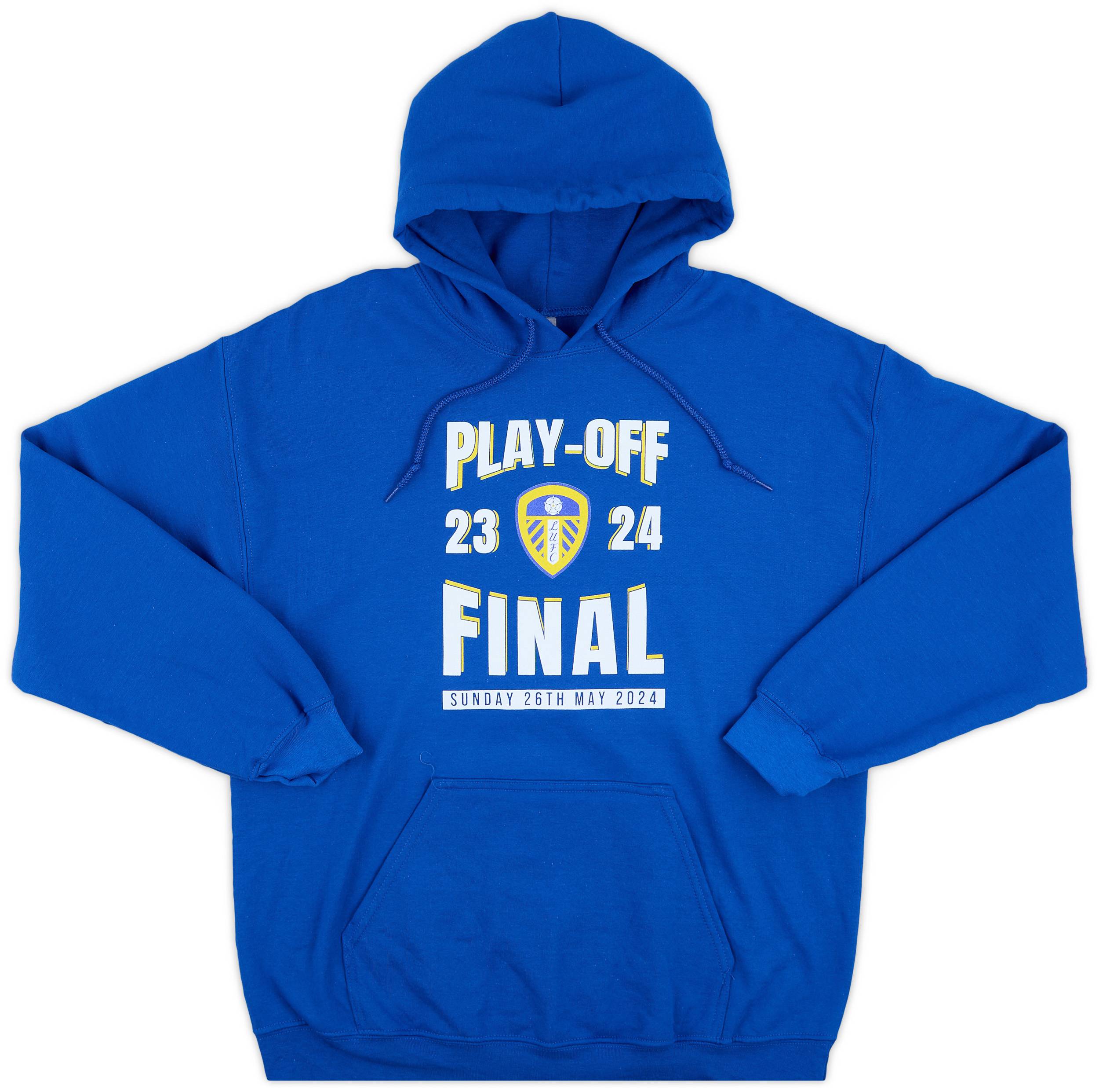 2023-24 Leeds United adidas Play-Off Final Fan Hooded Top - 9/10