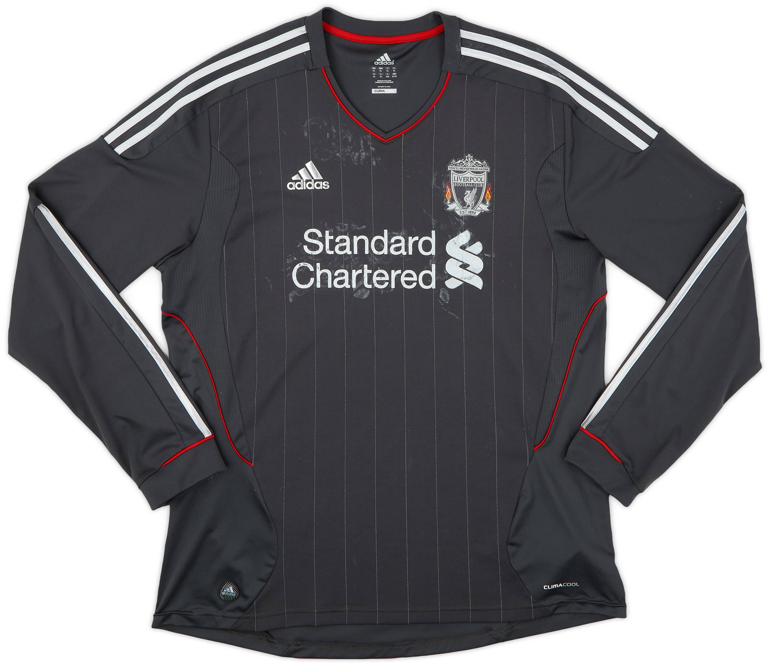2011-12 Liverpool Away L/S Shirt - 4/10 - (XL)