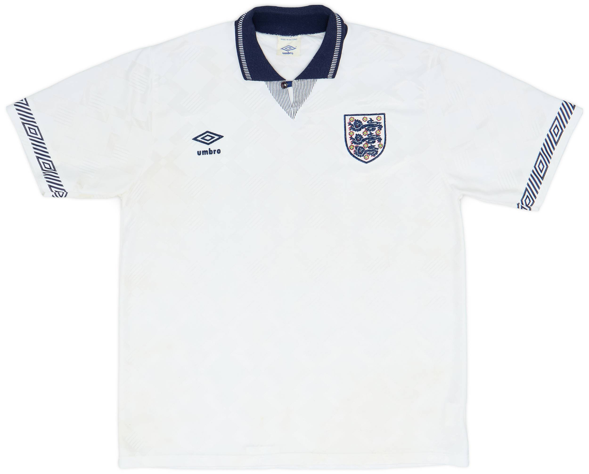1990-92 England Home Shirt - 8/10 - (L)