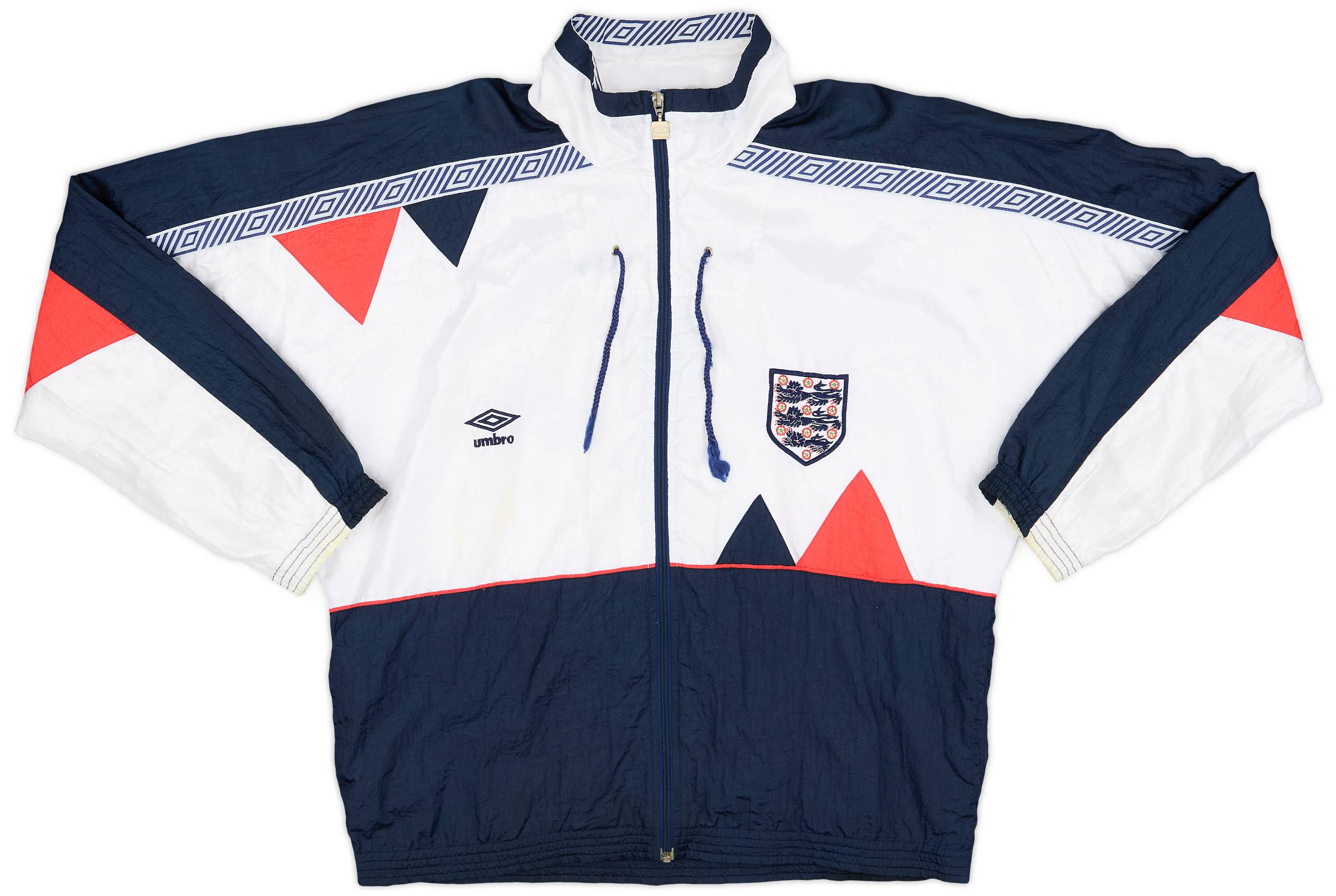 1990-92 England Umbro Track Jacket - 6/10 - (S)
