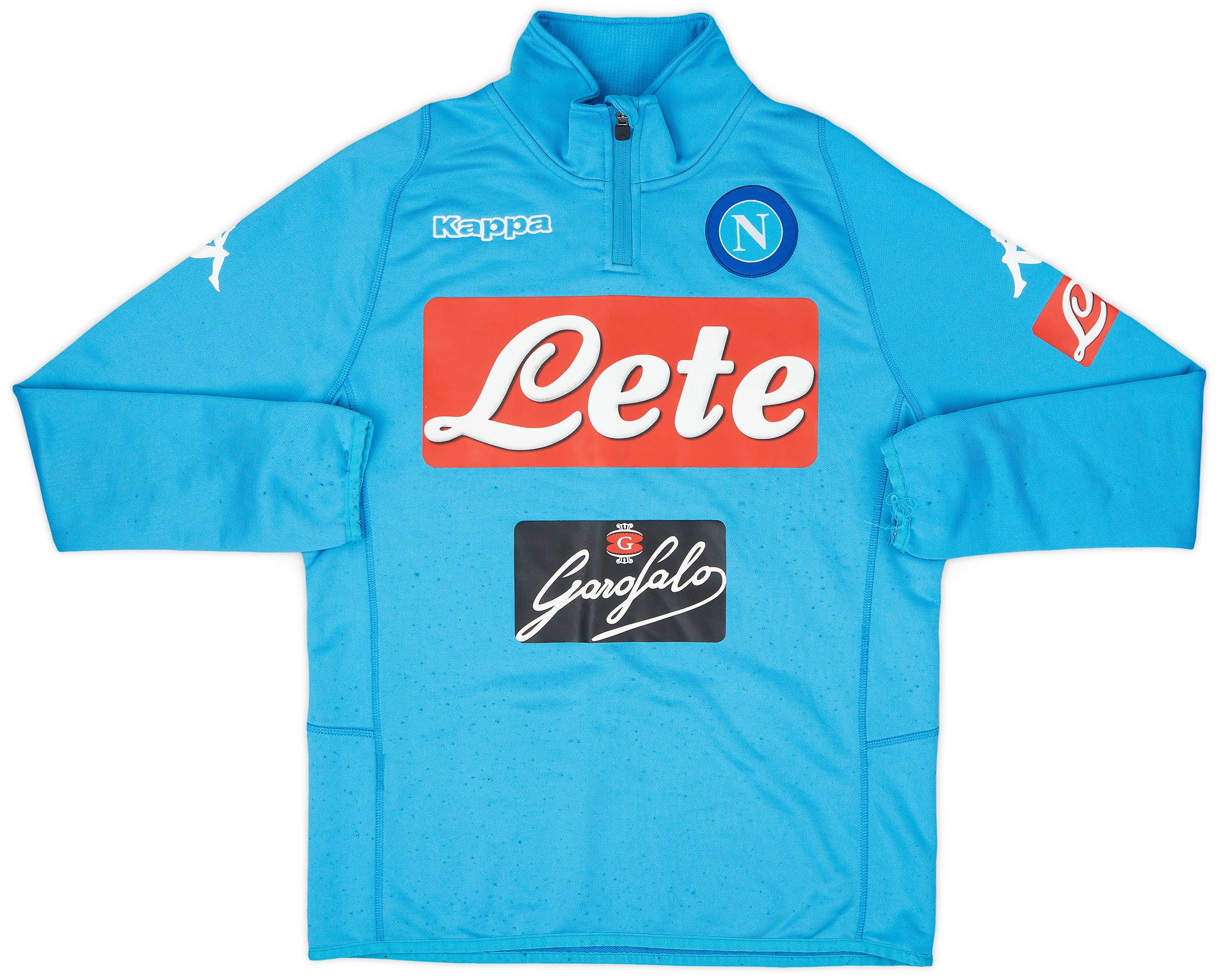 2016-17 Napoli Kappa 1/4 Zip Drill Top - 7/10 - (M)