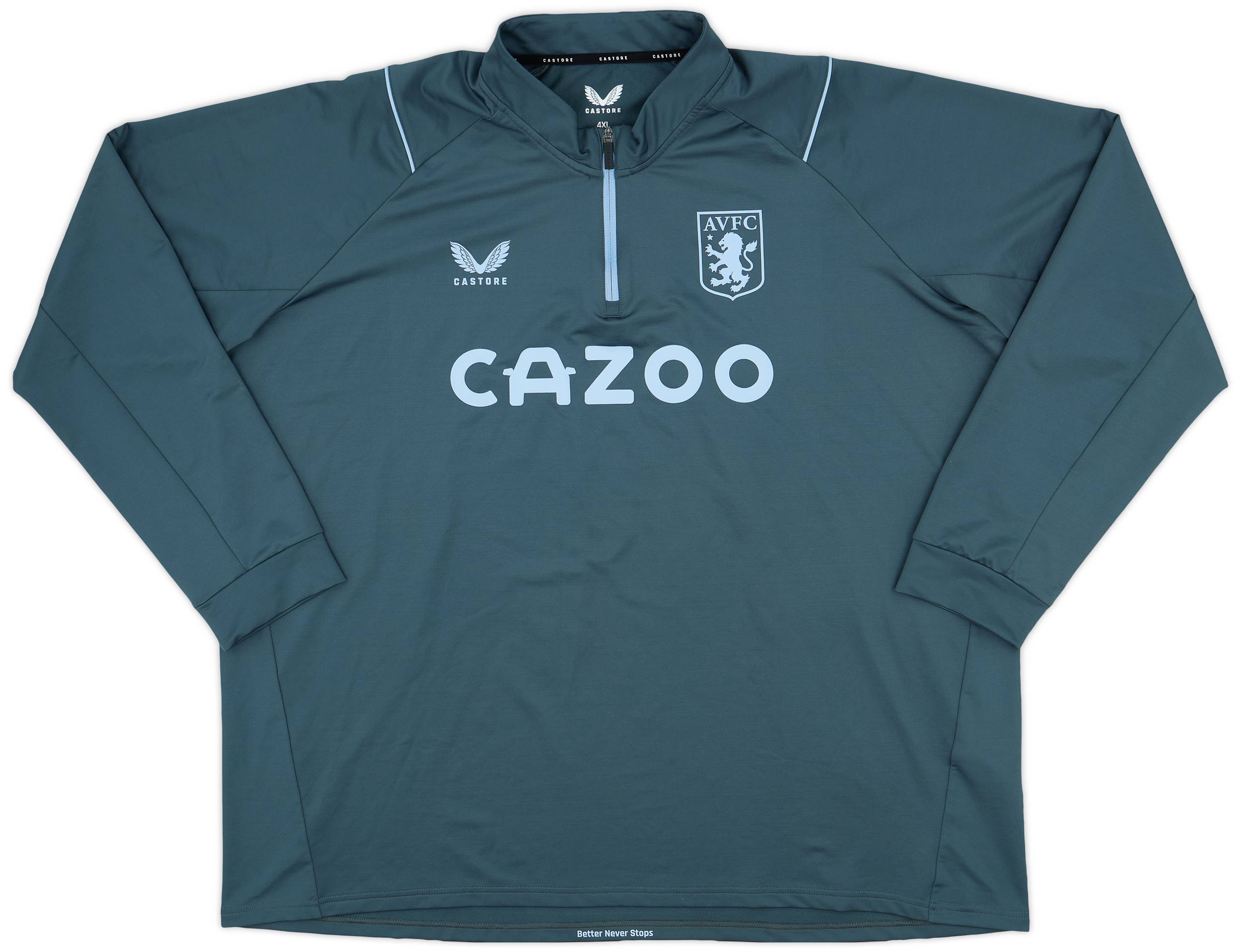 2022-23 Aston Villa Castore 1/4 Zip Training Top - 10/10 - (4XL)