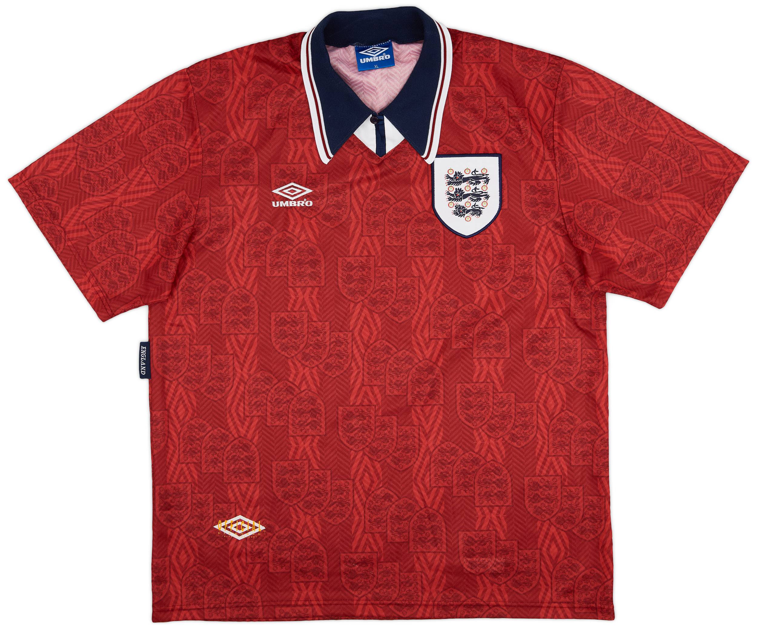 1993-95 England Away Shirt - 7/10 - (XL)