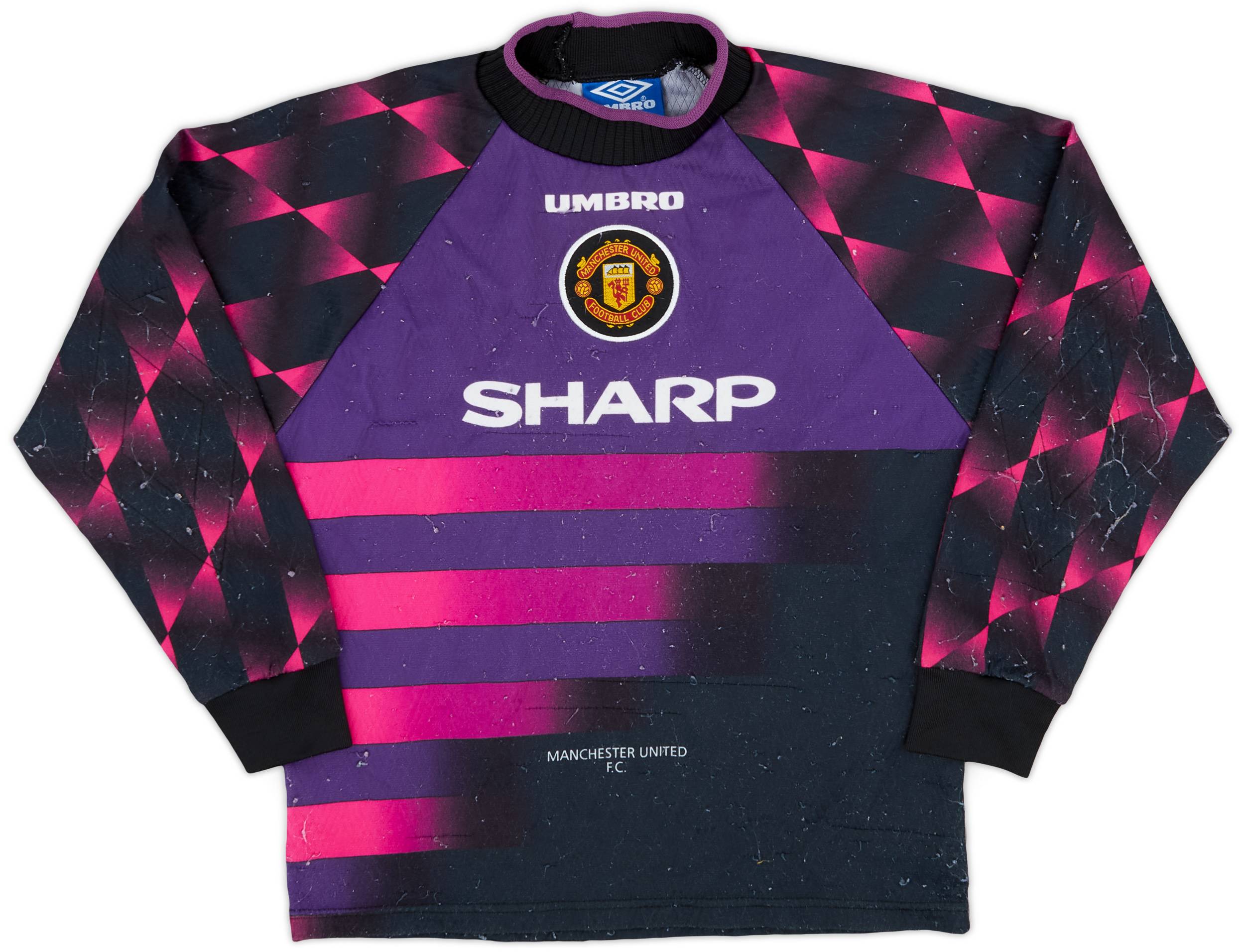 1996-97 Manchester United Purple GK Shirt - 5/10 - (L.Boys)