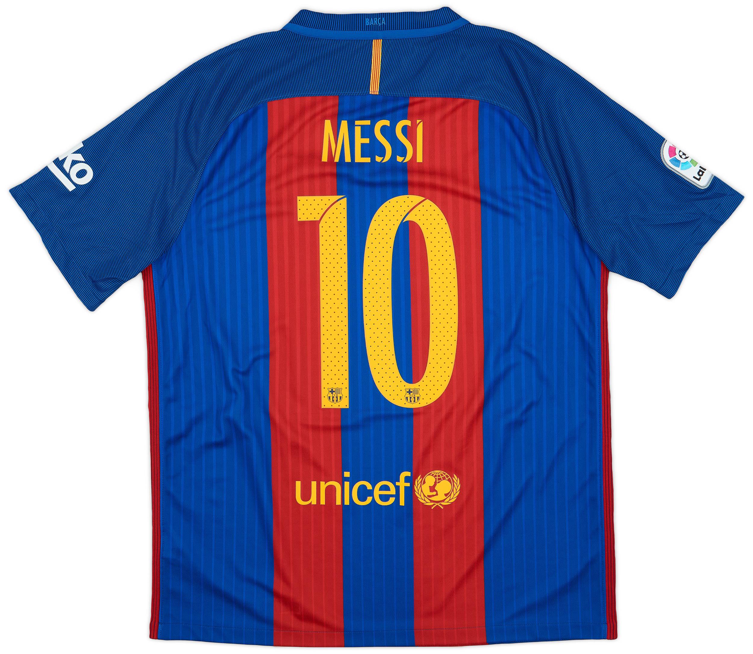 2016-17 Barcelona Home Shirt Messi #10 - 9/10 - (L)