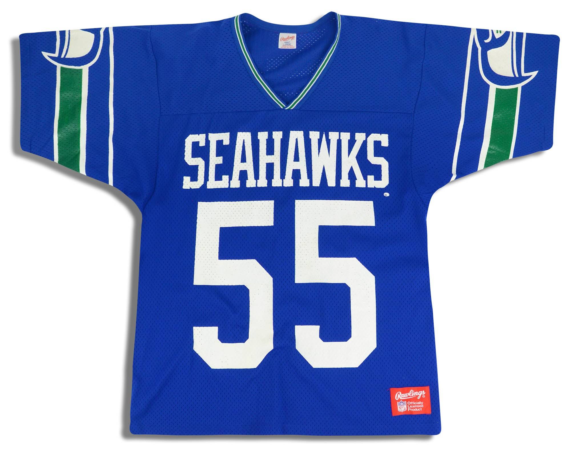 1987-89 Seattle Seahawks Bosworth #55 Rawlings Jersey (Home) L