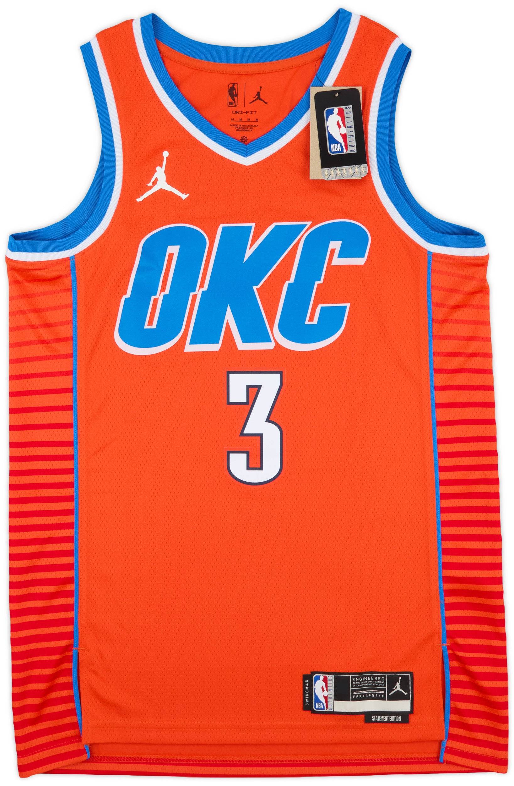2021-24 Oklahoma City Thunder Giddey #3 Jordan Swingman Jersey ...