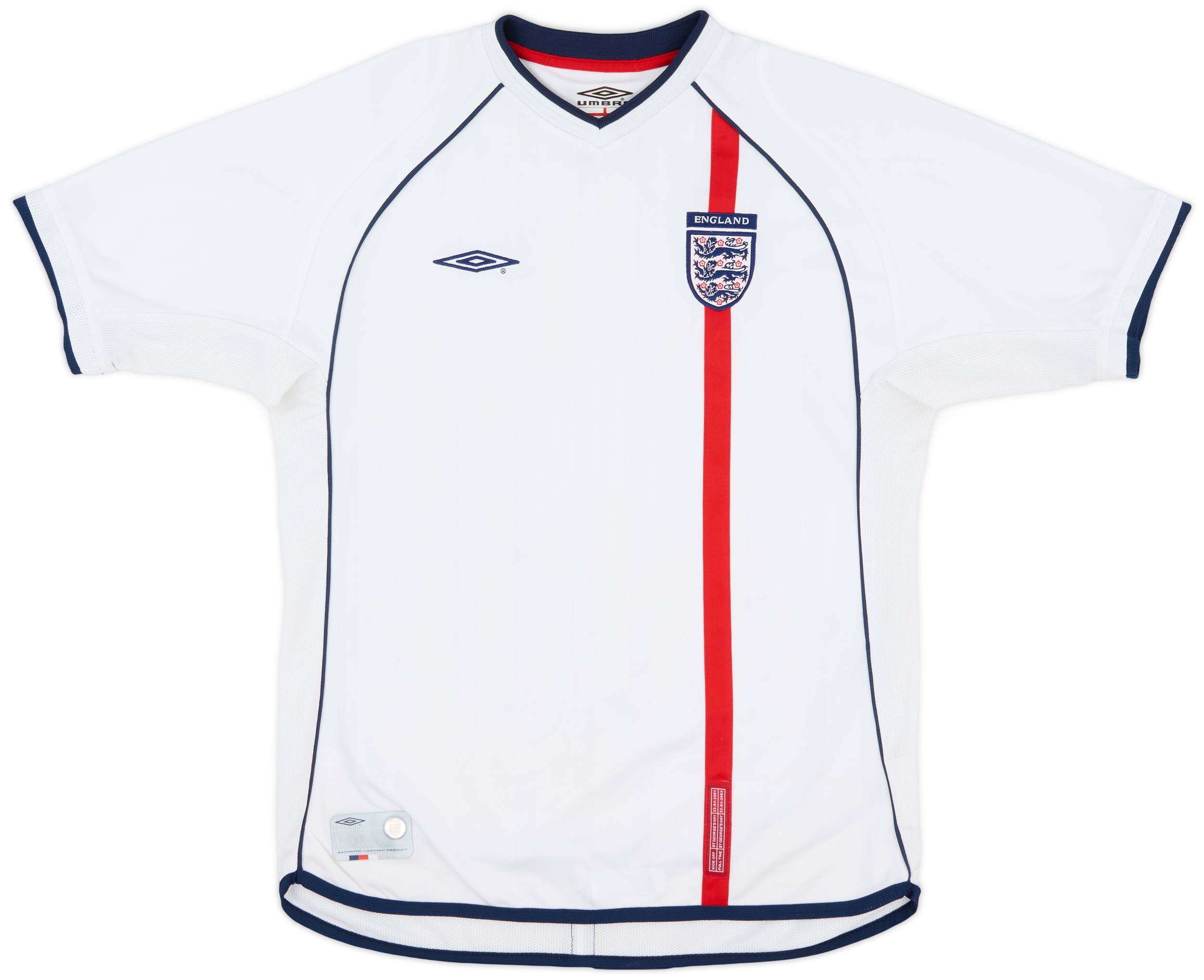 2001-03 England Home Shirt - 8/10 - (L.Boys)