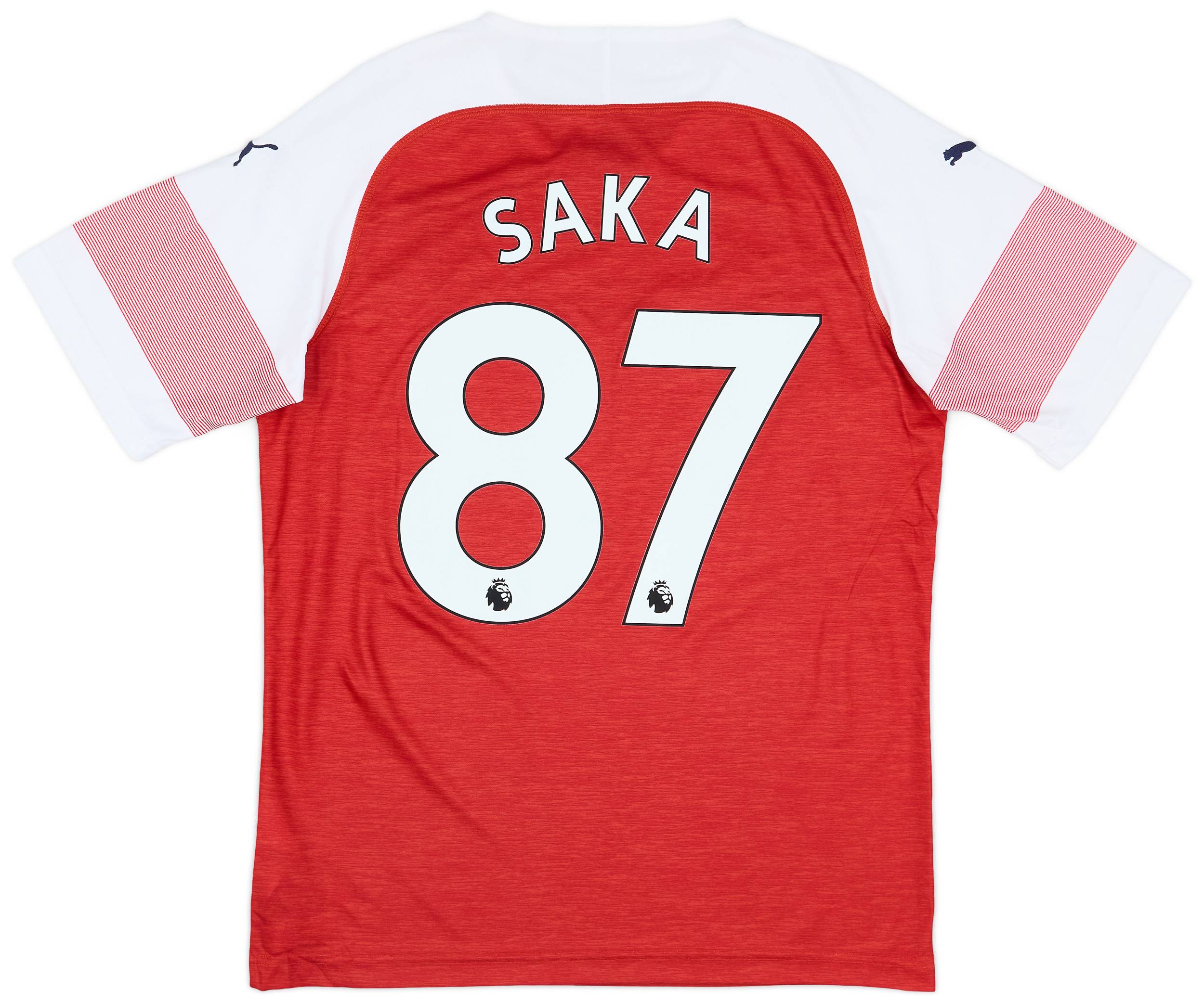 2018-19 Arsenal Home Shirt Saka #87 - 9/10 - (M)