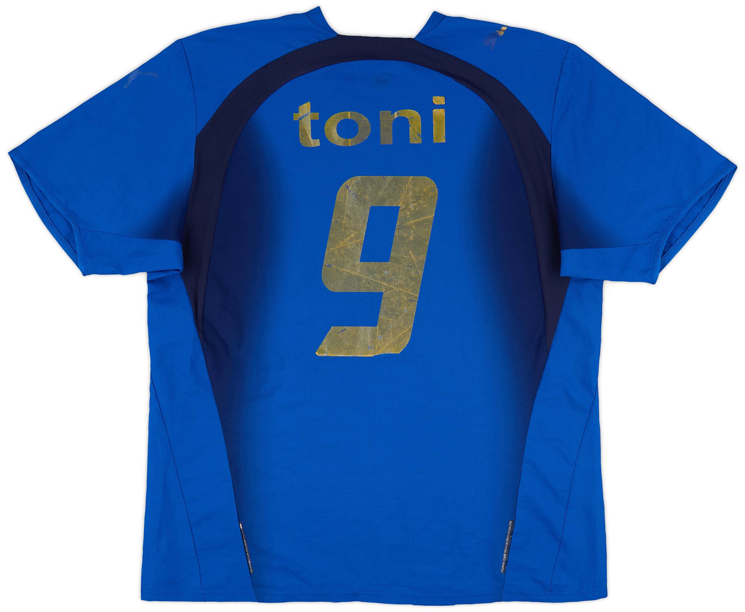 2006 Italy Home Shirt Toni #9 - 4/10 - (L)