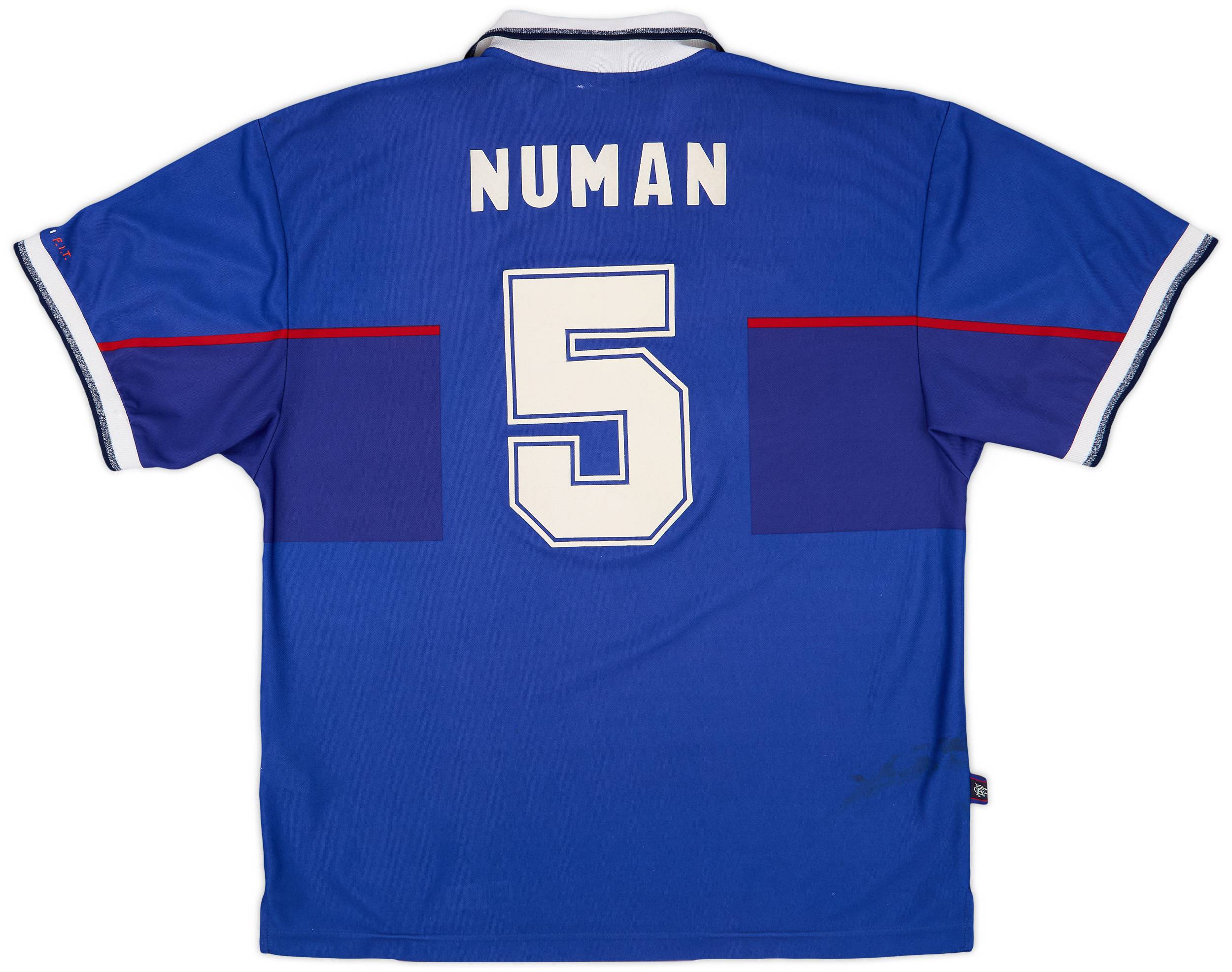 1997-99 Rangers Home Shirt Numan #5 - 7/10 - (XL)