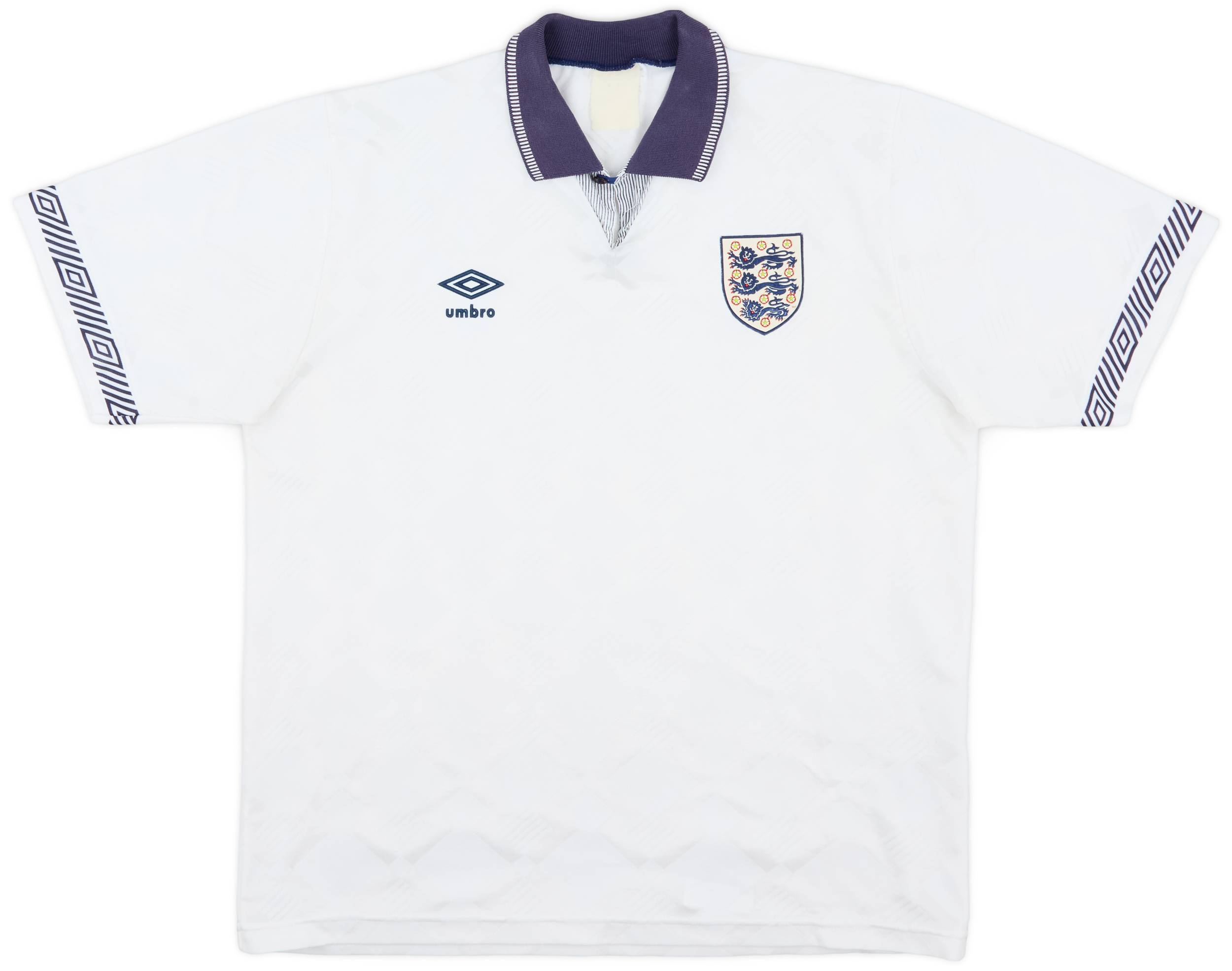 1990-92 England Home Shirt - 8/10 - (XL)