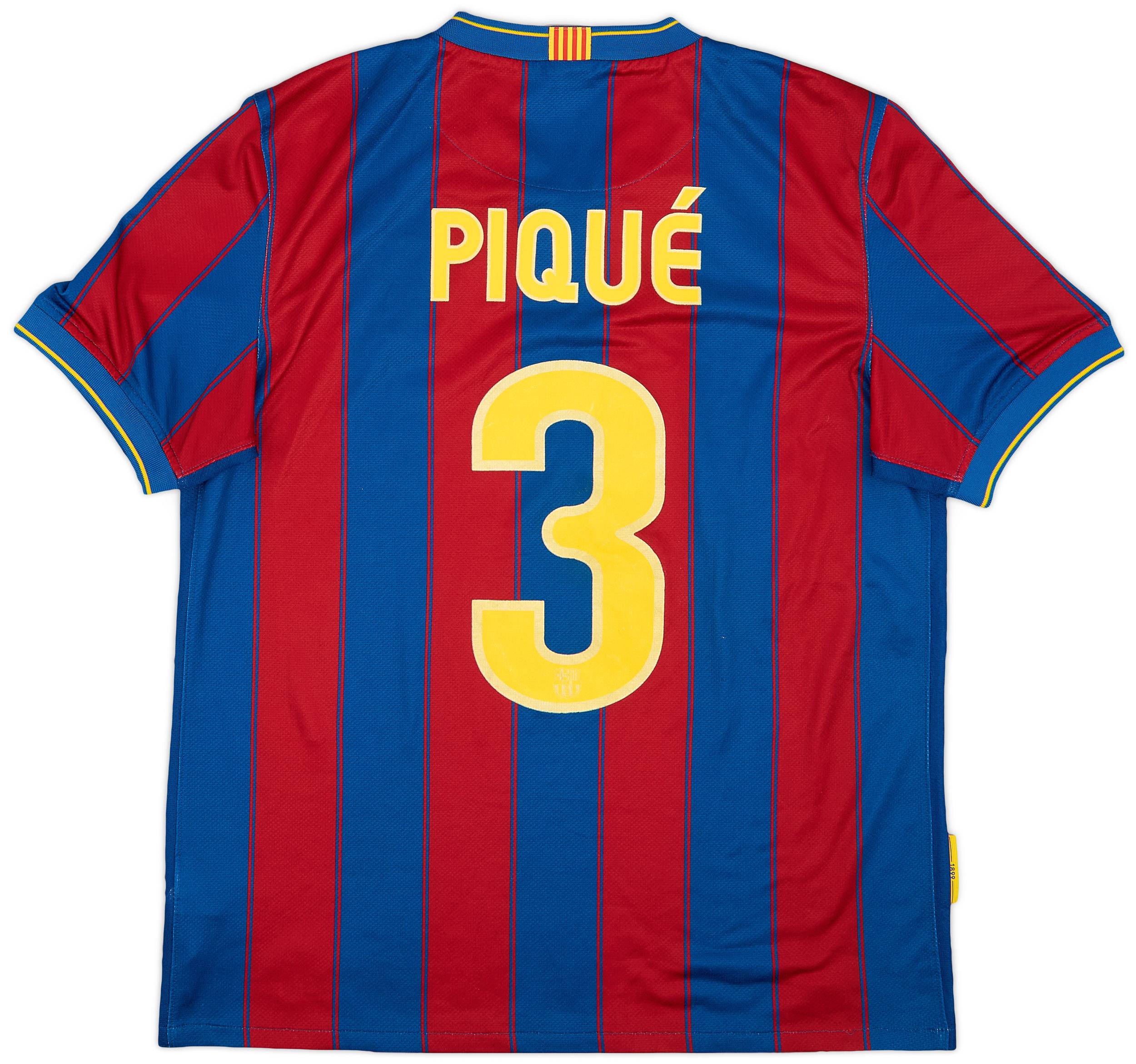2009-10 Barcelona Home Shirt Pique #3 - 7/10 - (M)