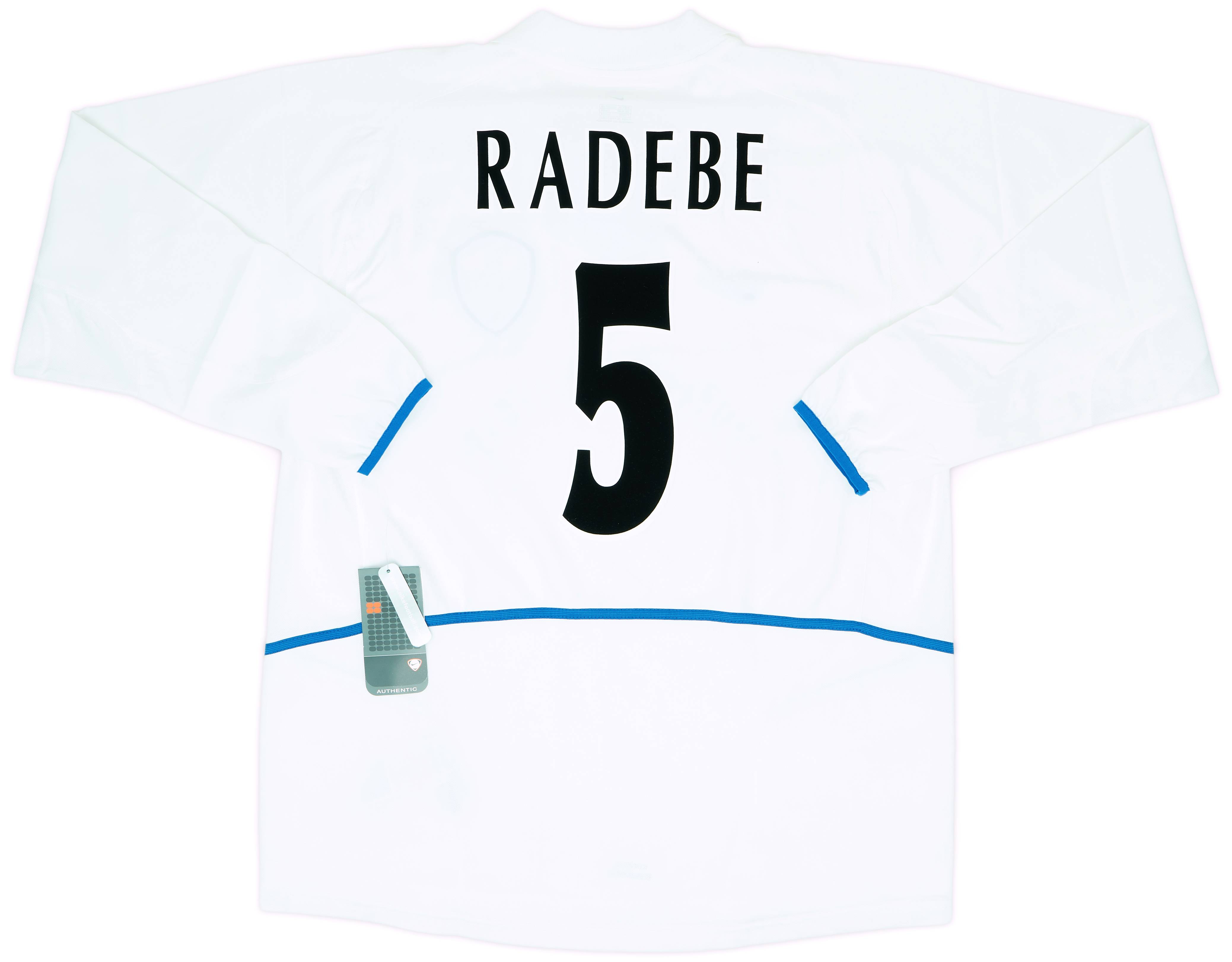 2002-03 Leeds United Home L/S Shirt Radebe #5 (XL)