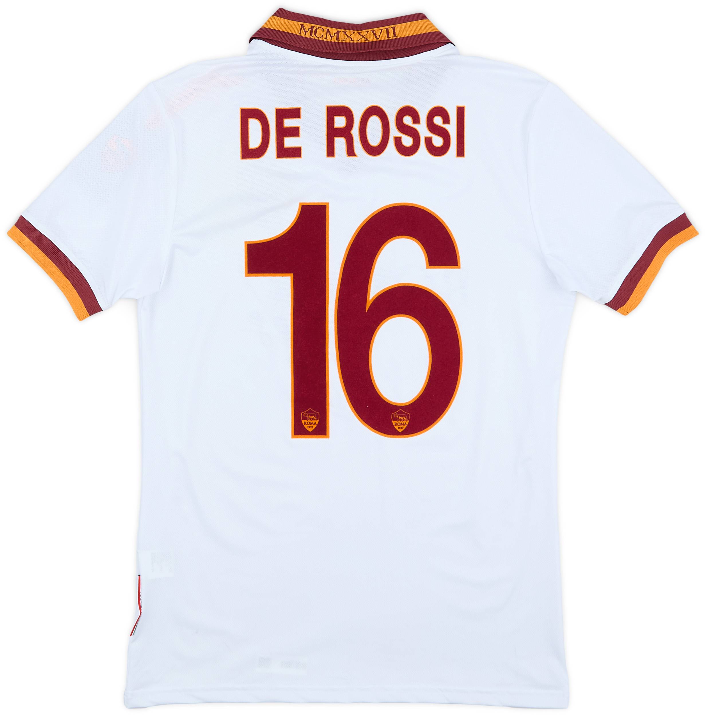 2013-14 Roma Player Issue Away Shirt De Rossi #16 (S)