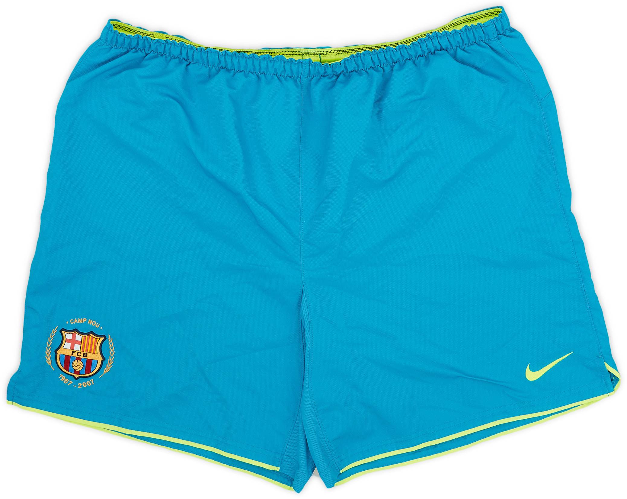 2007-08 Barcelona Away Shorts - 9/10 - (XL)