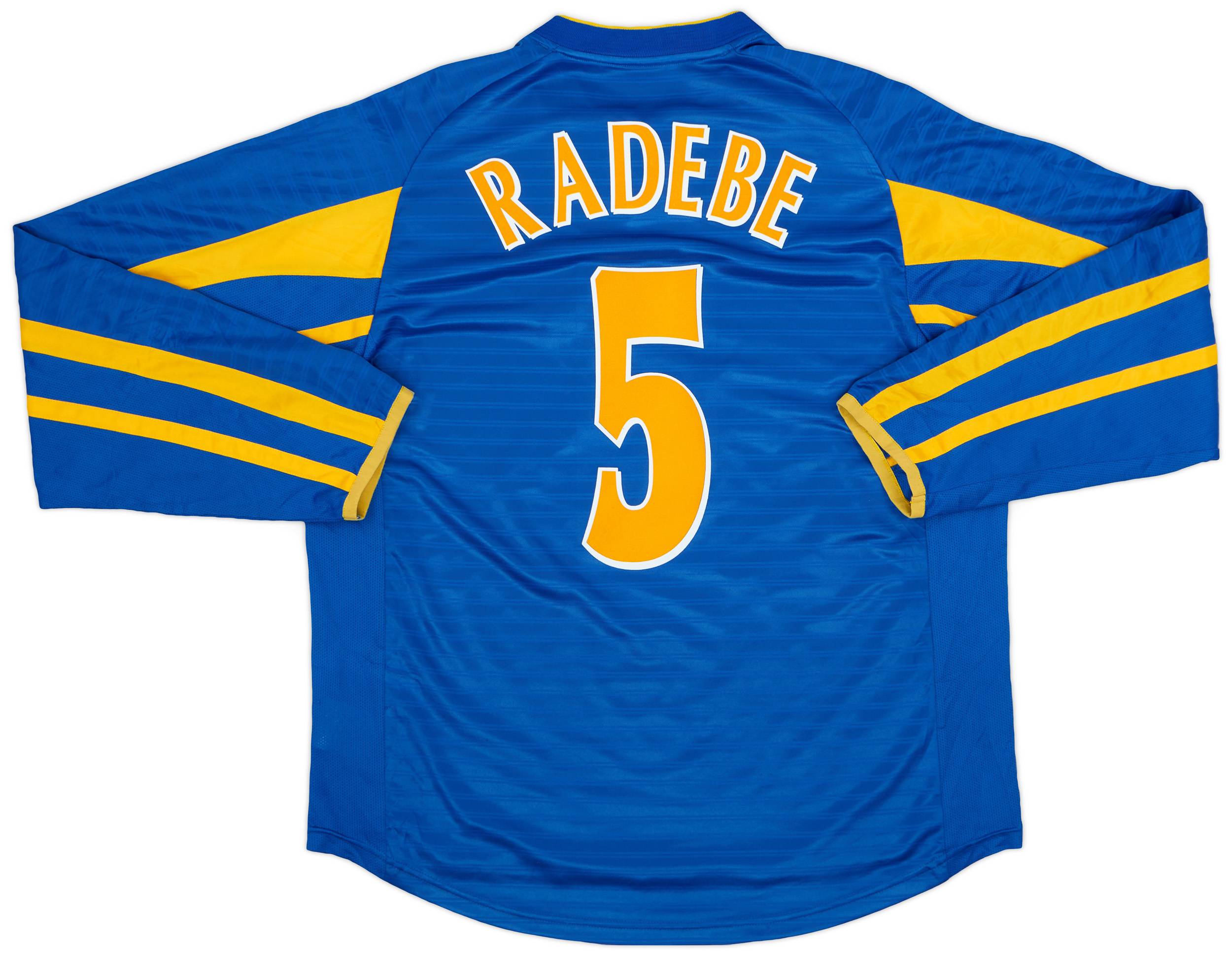 2001-03 Leeds United Away L/S Shirt Radebe #5 - 8/10 - (L)