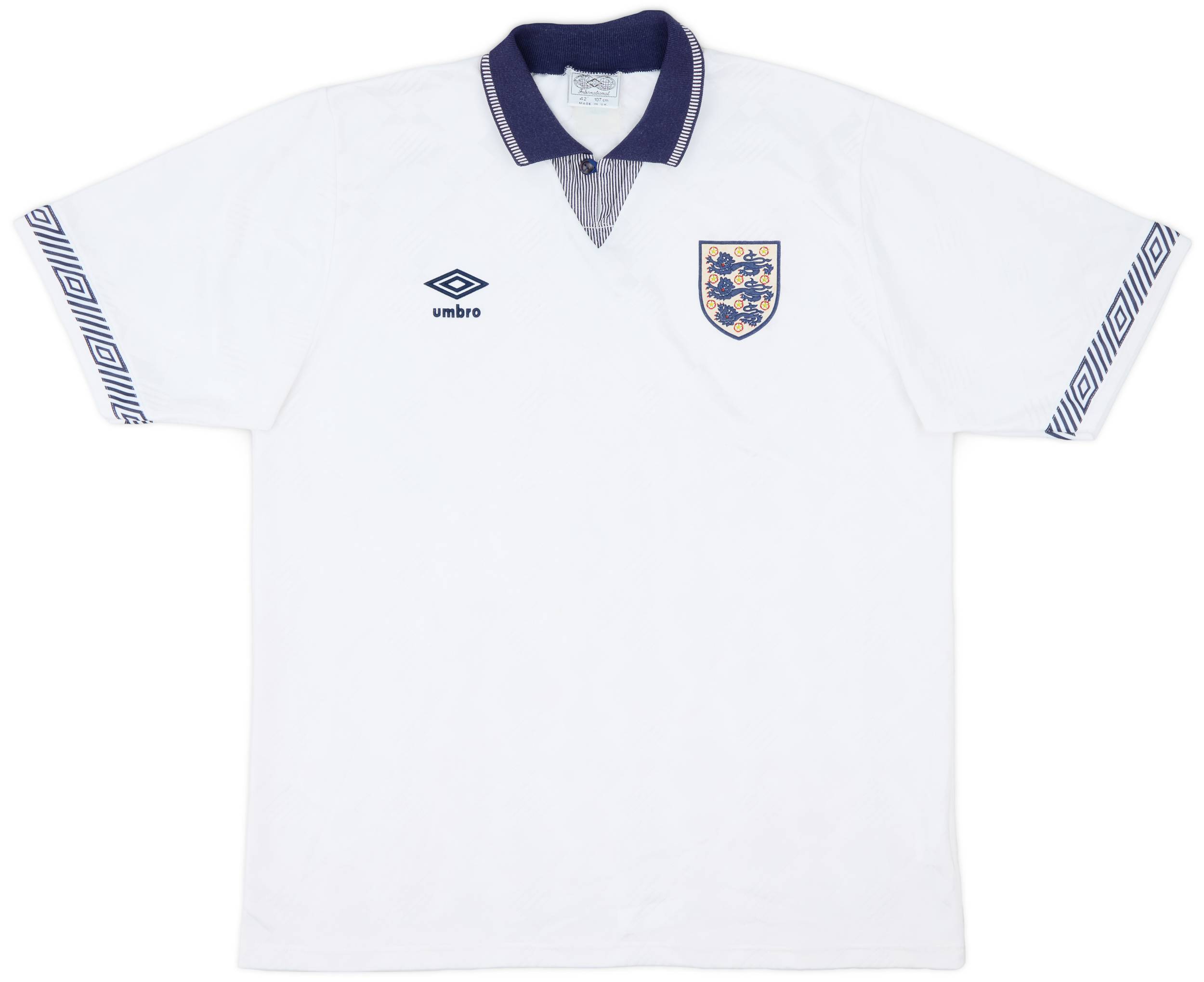 1990-92 England Home Shirt - 8/10 - (L)