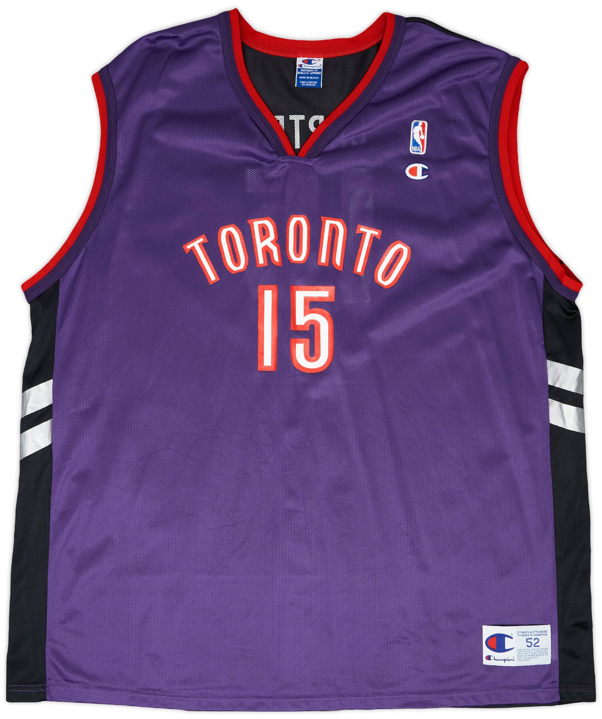 1999-02 Toronto Raptors Carter #15 Champion Away Jersey - 9/10 - (XXL)
